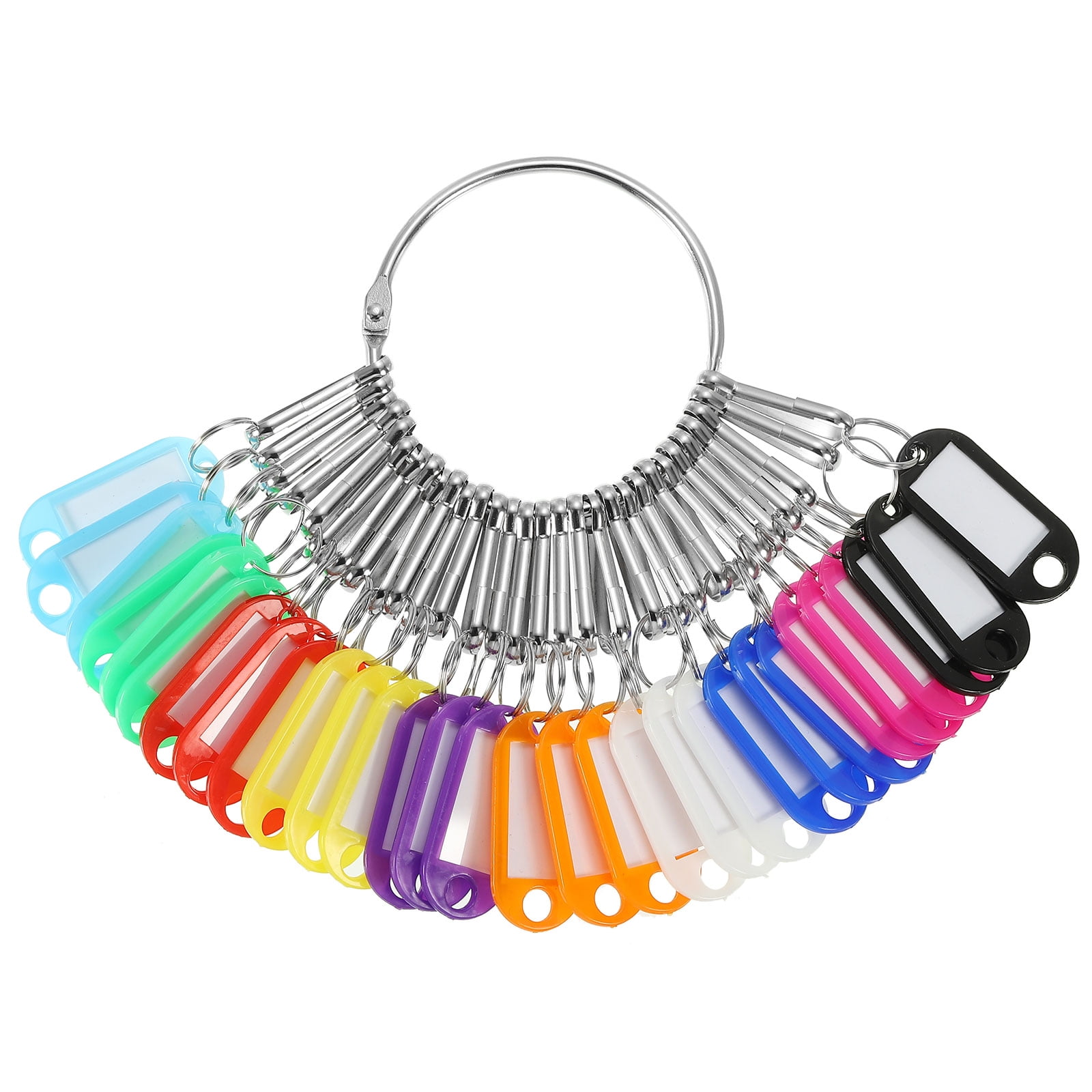 Uxcell Portable Key Organizer Keychain Holder with 30 Key Label Tags ...