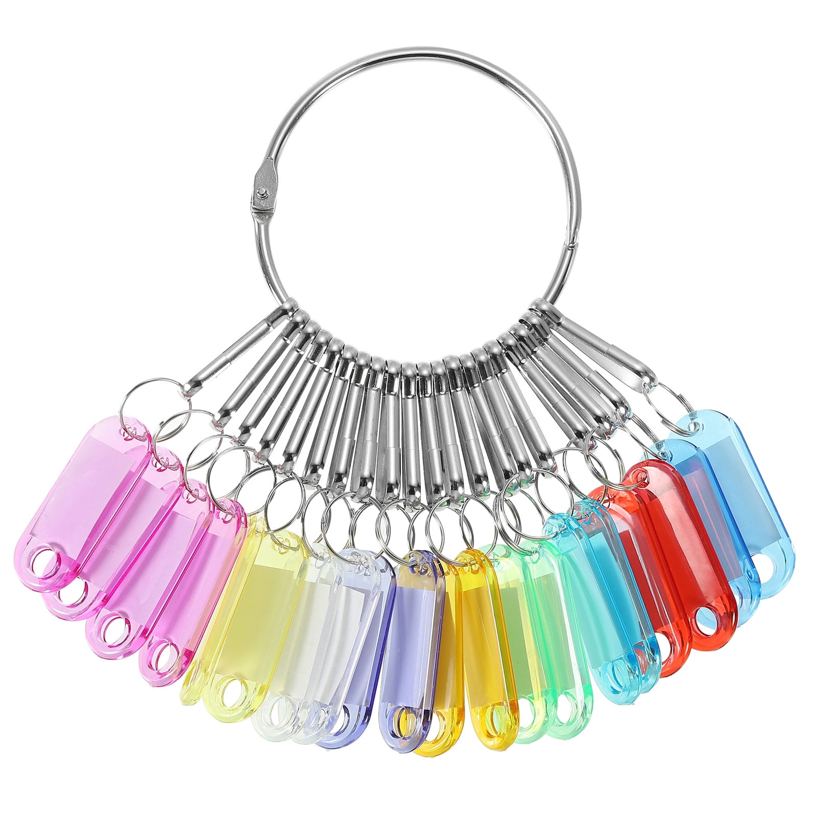 Uxcell Portable Key Organizer with 20 Spring Hooks and Key Label Tags ...