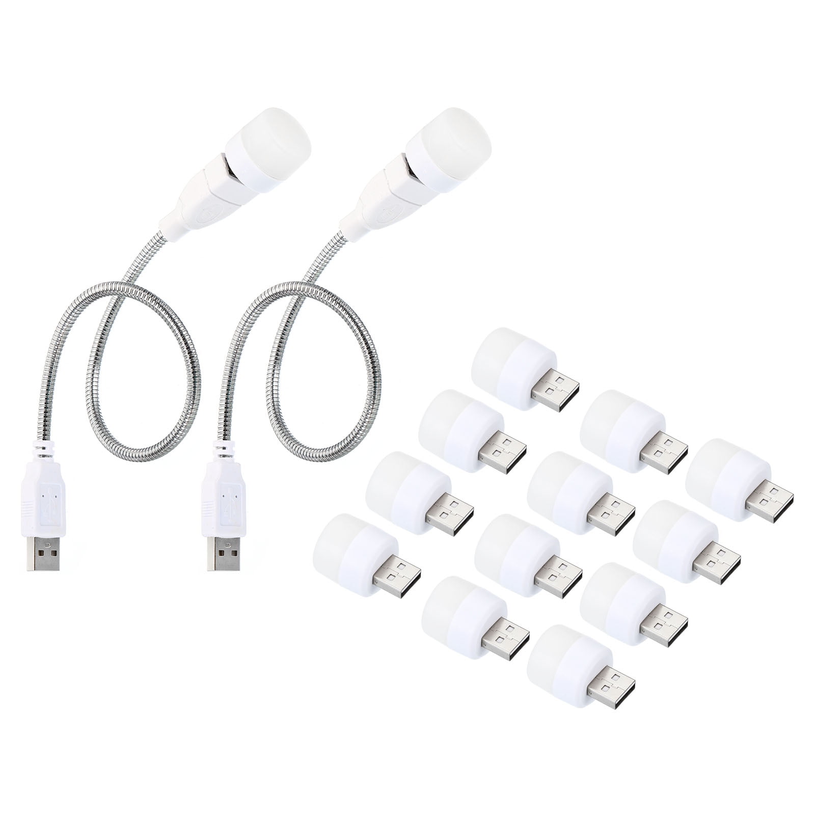 Uxcell Portable USB Plug in LED Bulb Night Lights with USB Extension ...