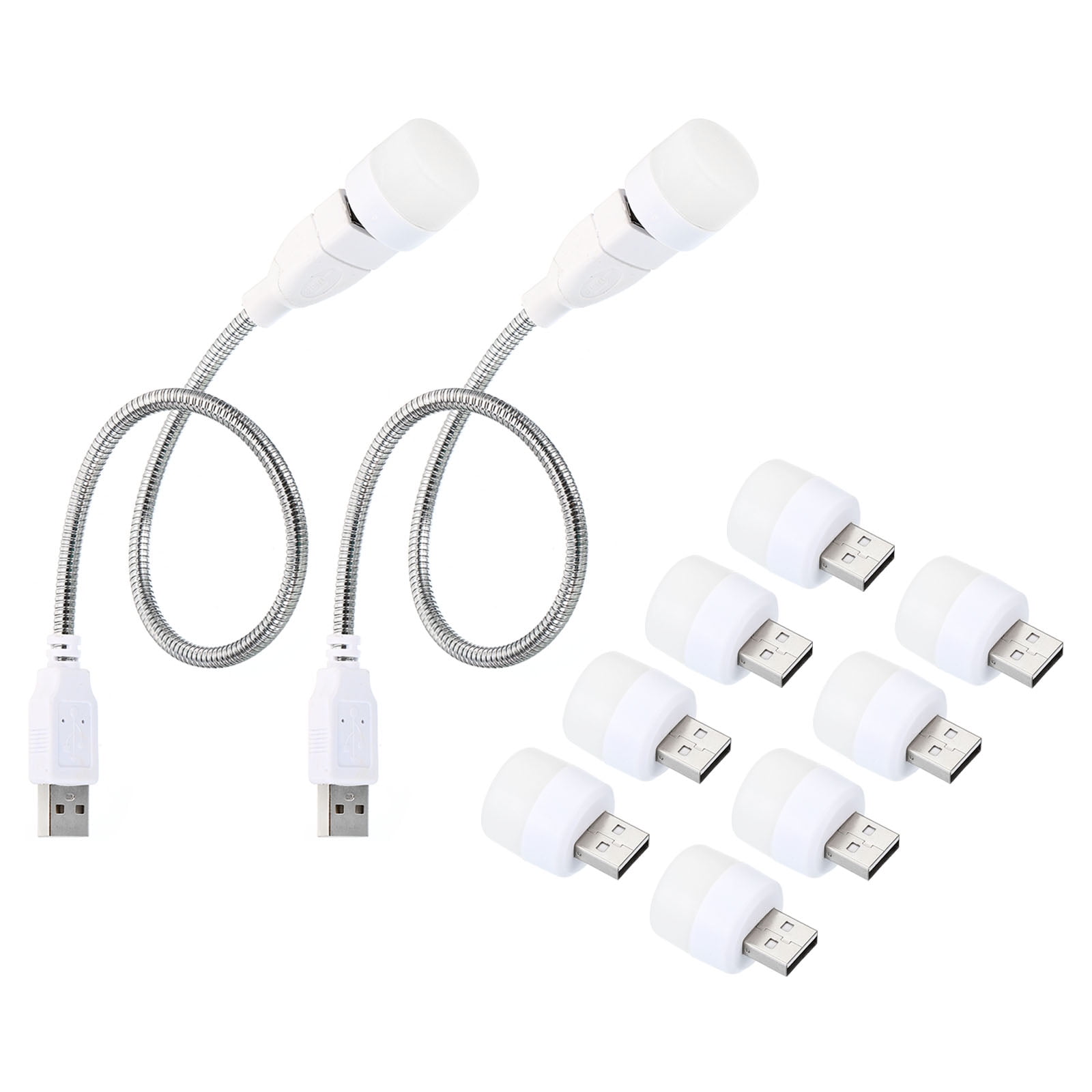 Uxcell Portable USB Plug in LED Bulb Night Lights with USB Extension ...