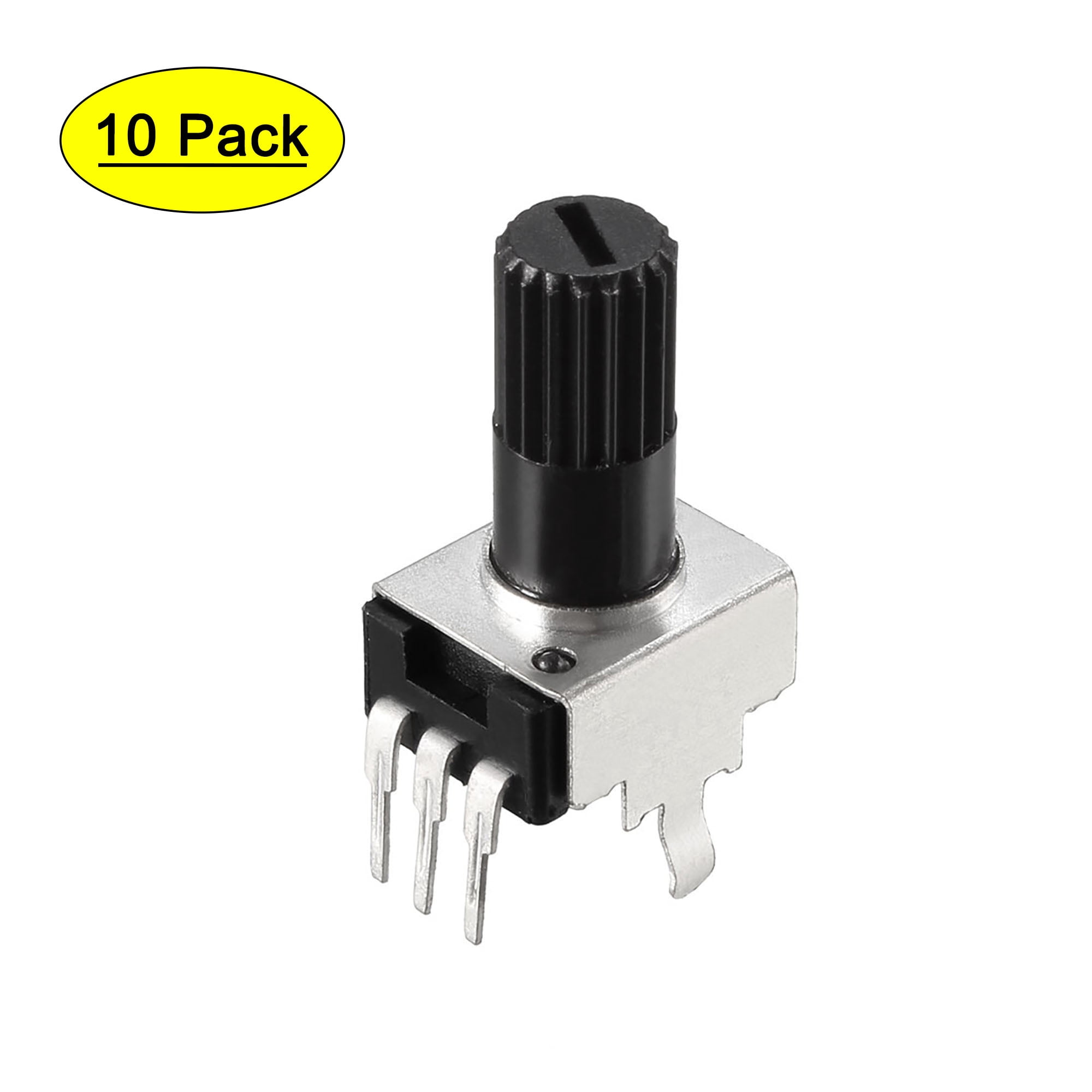 Uxcell Potentiometer 12mm 10K Ohm Variable Resistors Single Turn Rotary ...