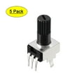 Uxcell Potentiometer 12mm 10K Ohm Variable Resistors Single Turn Rotary ...
