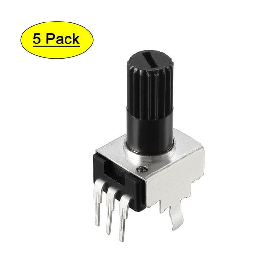 Uxcell Potentiometer 12mm 10K Ohm Variable Resistors Single Turn Rotary ...