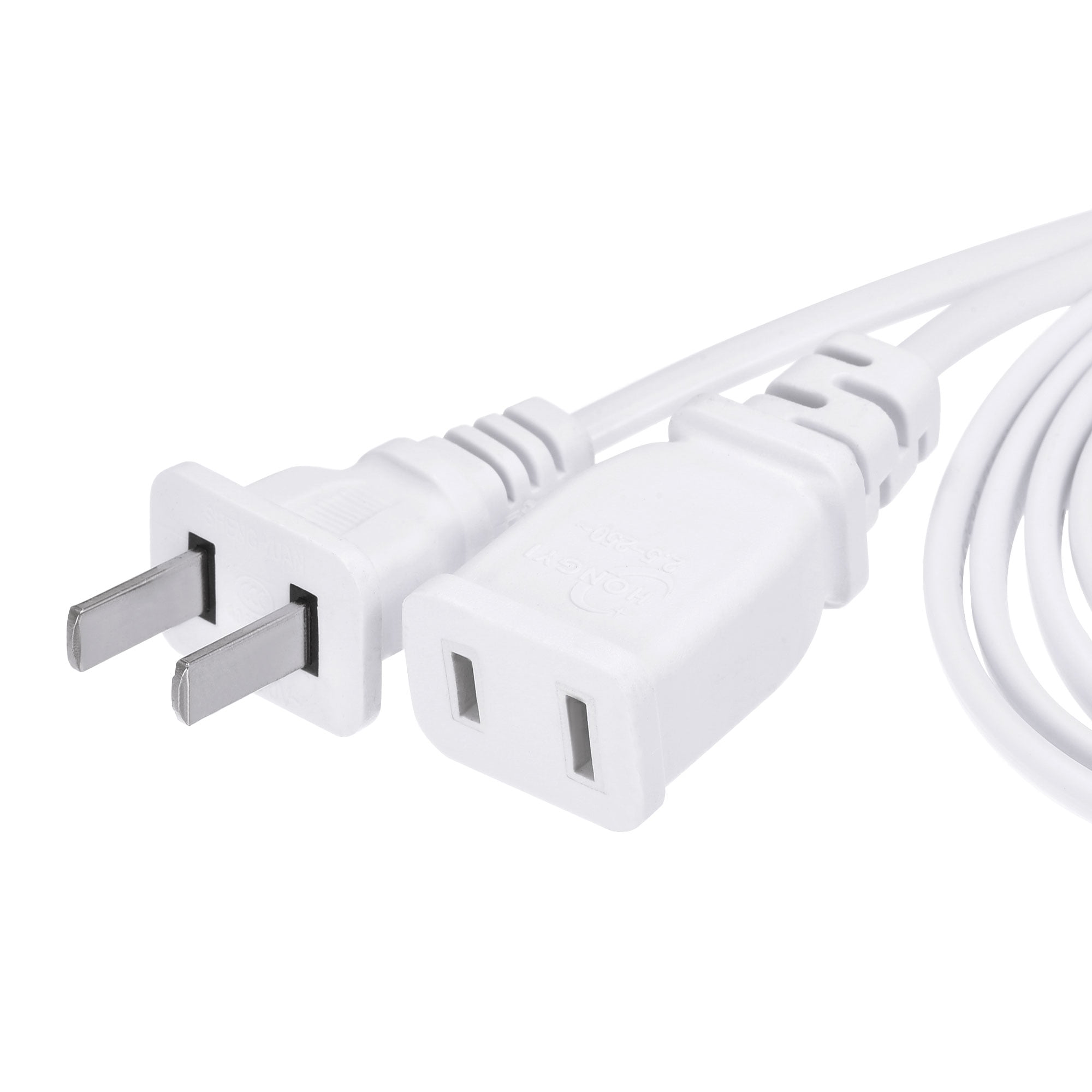 Uxcell Power Extension Cable 2 Pin 1.5M Length Male/Female Outlet ...