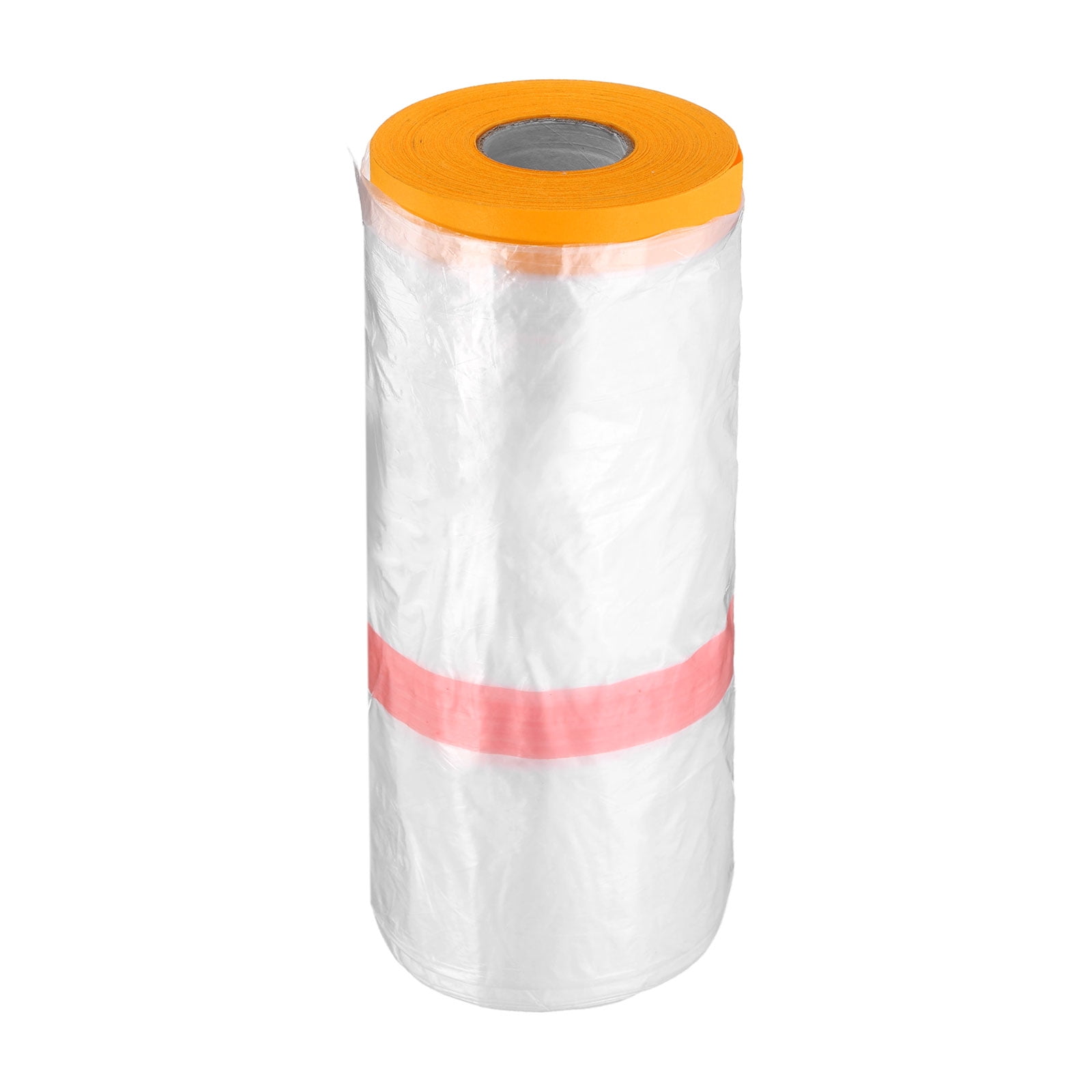 Uxcell Pre-Taped Masking Film 106.3"x65.6ft Double Adhesive Tape and ...