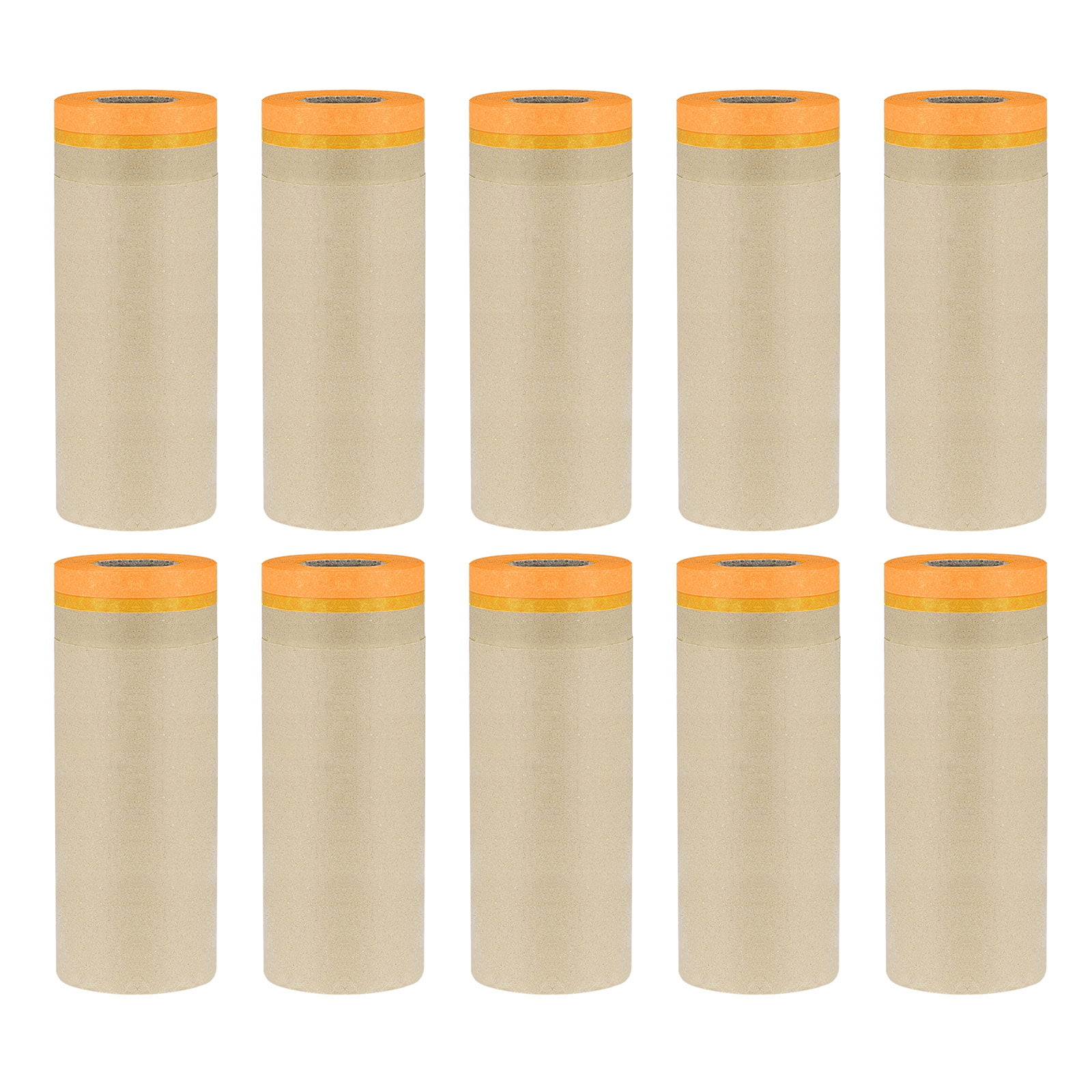 Uxcell Pre-Taped Masking Paper 17.7" x 49ft Brown Paper High-Tack Tape ...