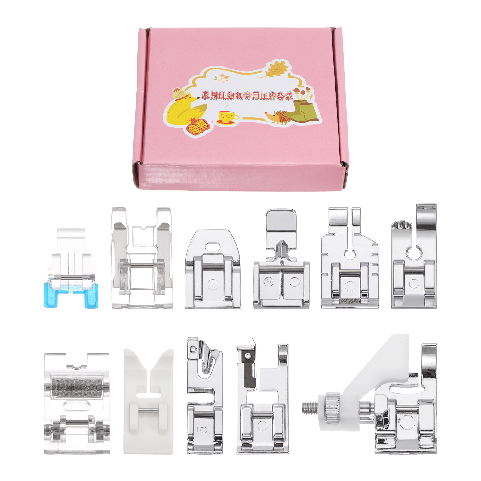 Uxcell Presser Feet Kit with Storage Box for Low Shank Sewing Machine ...