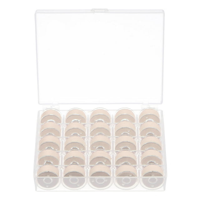Uxcell Prewound Bobbin Thread with Storage Case for Embroidery and ...