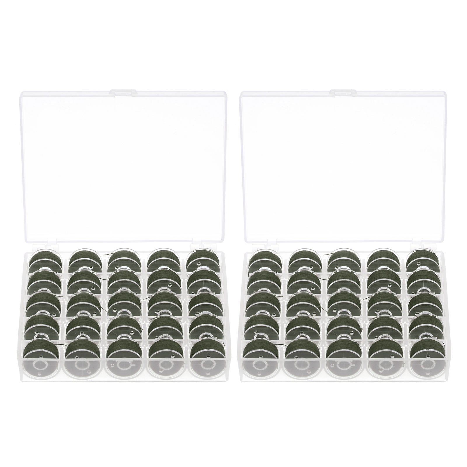 Uxcell Prewound Bobbin Thread with Storage Case for Embroidery and ...