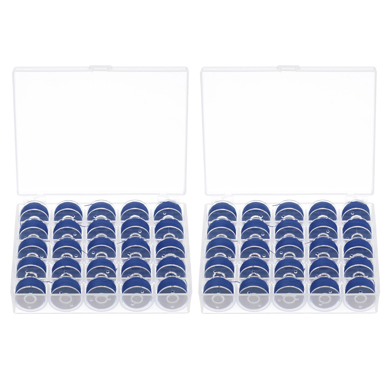Uxcell Prewound Bobbin Thread with Storage Case for Embroidery and ...