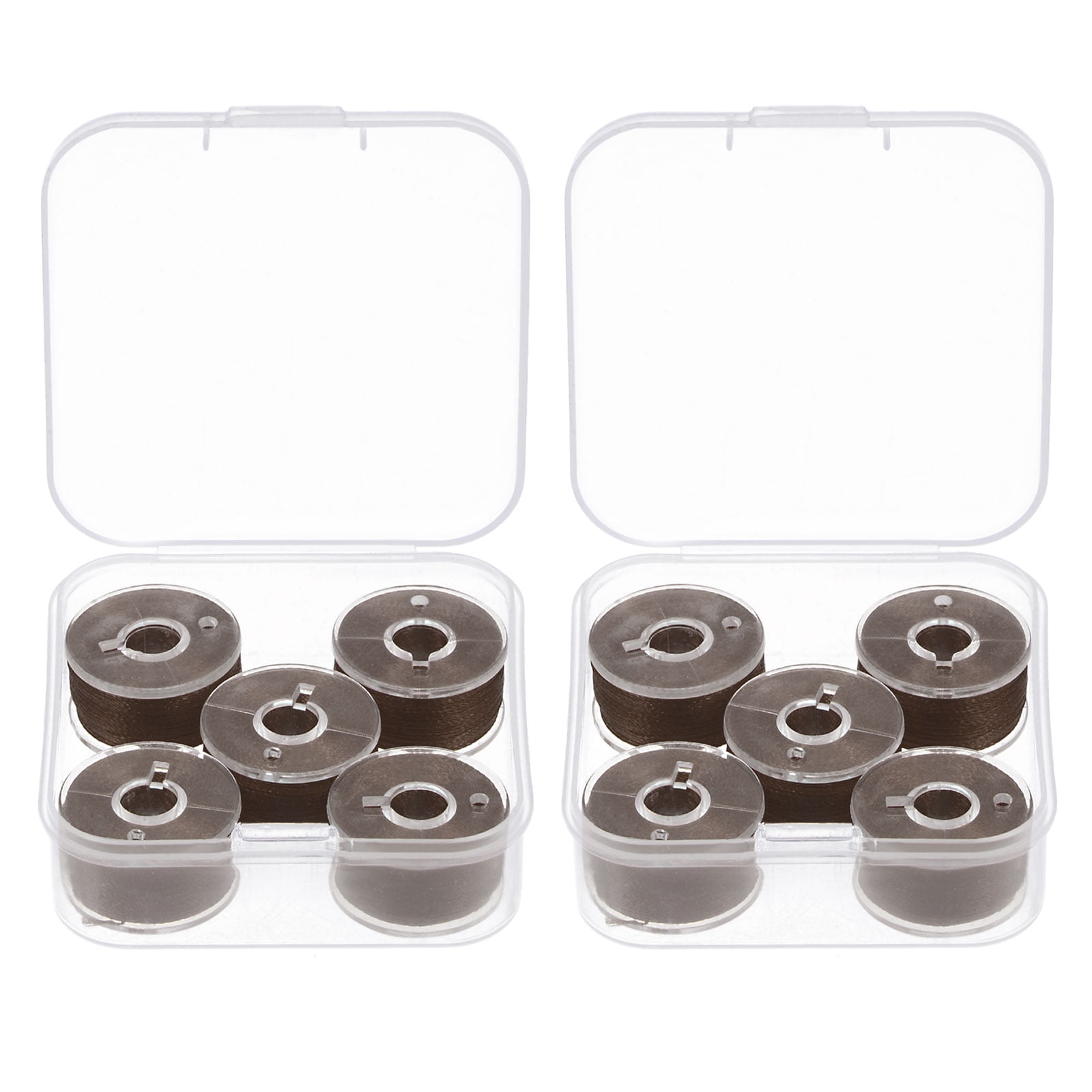 Uxcell Prewound Bobbin Thread with Storage Plastic Case for Embroidery ...