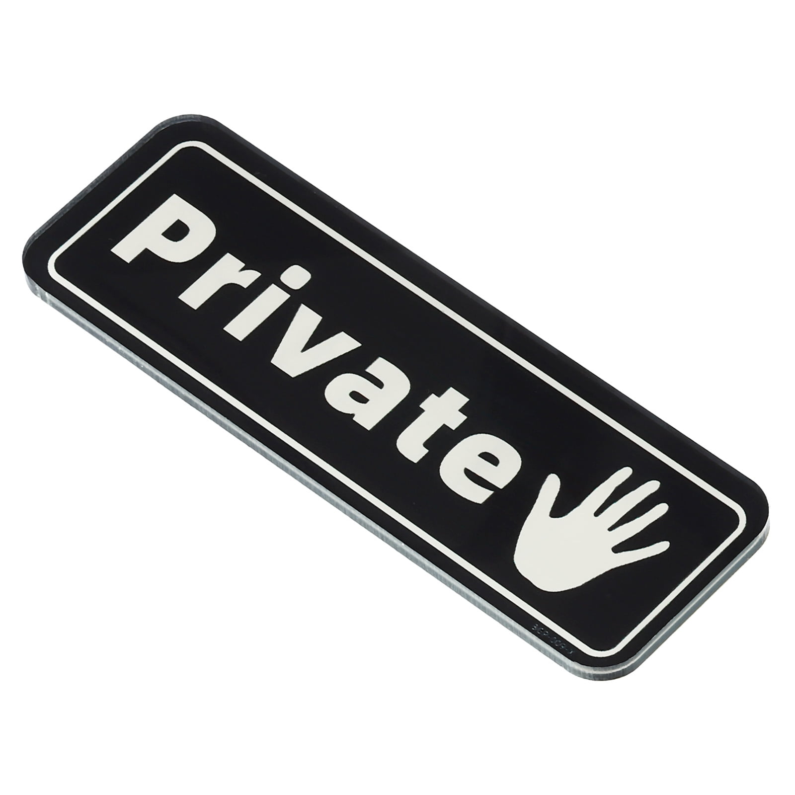 Uxcell Private Door Sign 6"x2" Self Adhesive Privacy Sticker Black ...