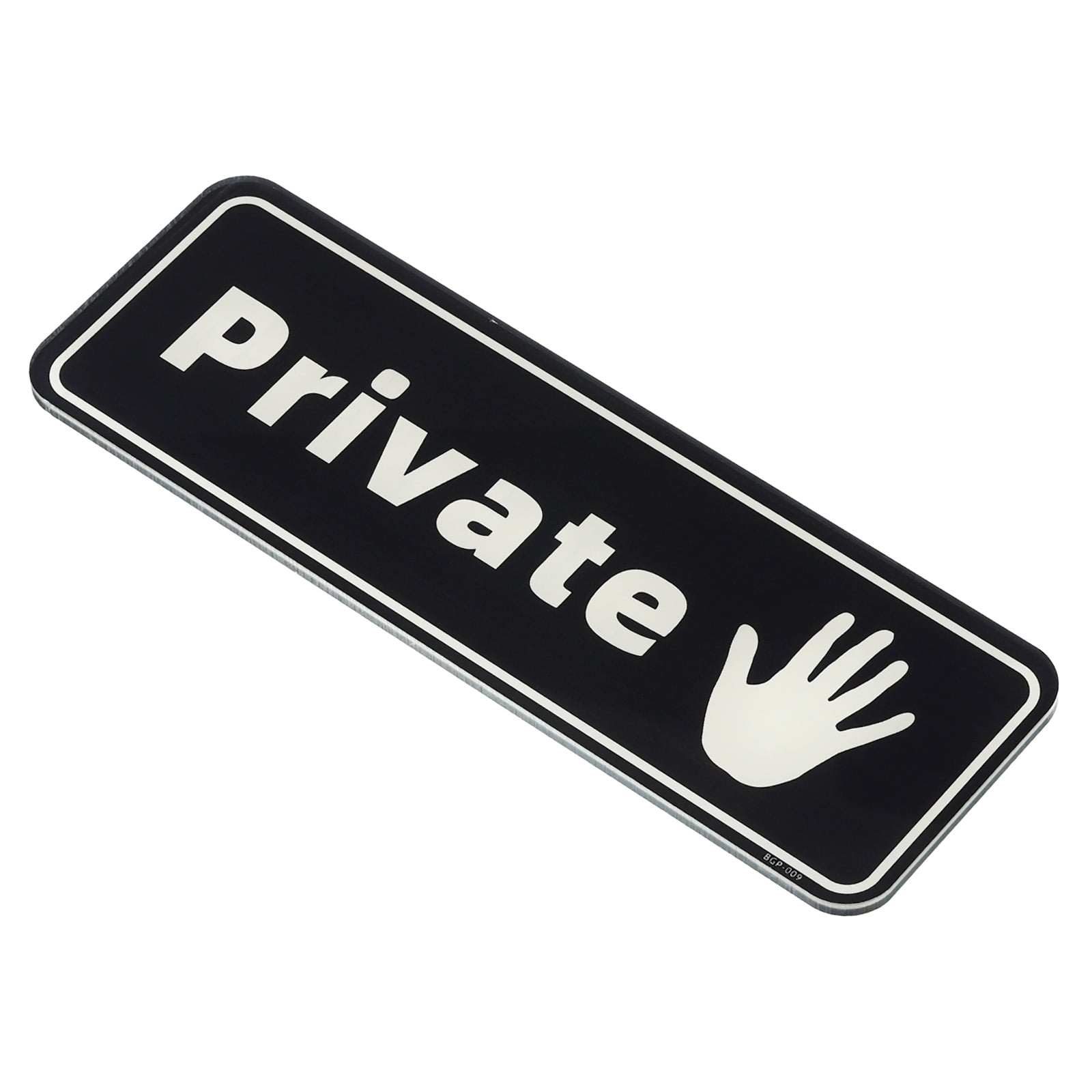 Uxcell Private Door Sign 9"x3" Self Adhesive Privacy Sticker Black ...
