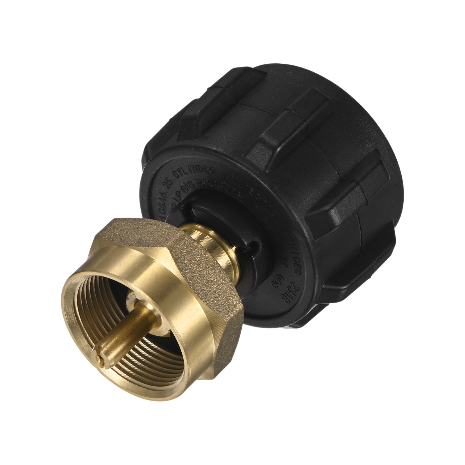 Uxcell Propane Refill Adapter 20lb to 1lb Converter Solid Brass LP Gas ...
