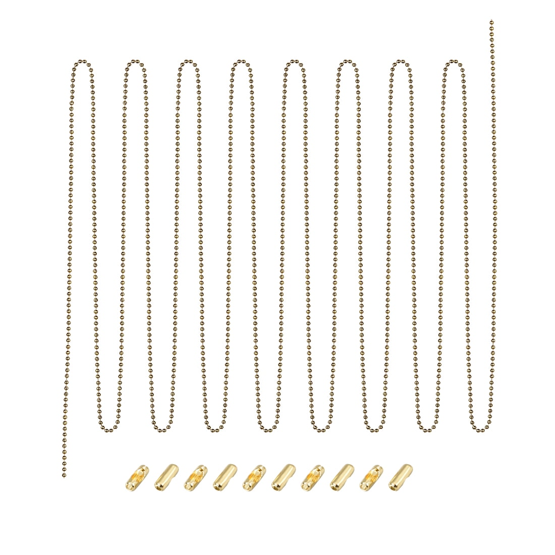 Uxcell Pull Chain Extension Brass Beaded Chain 10 Feet with 10 ...