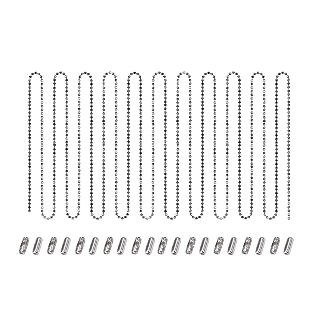 Uxcell Pull Chain Extension Chrome Beaded Chain 20 Ft with 20 ...