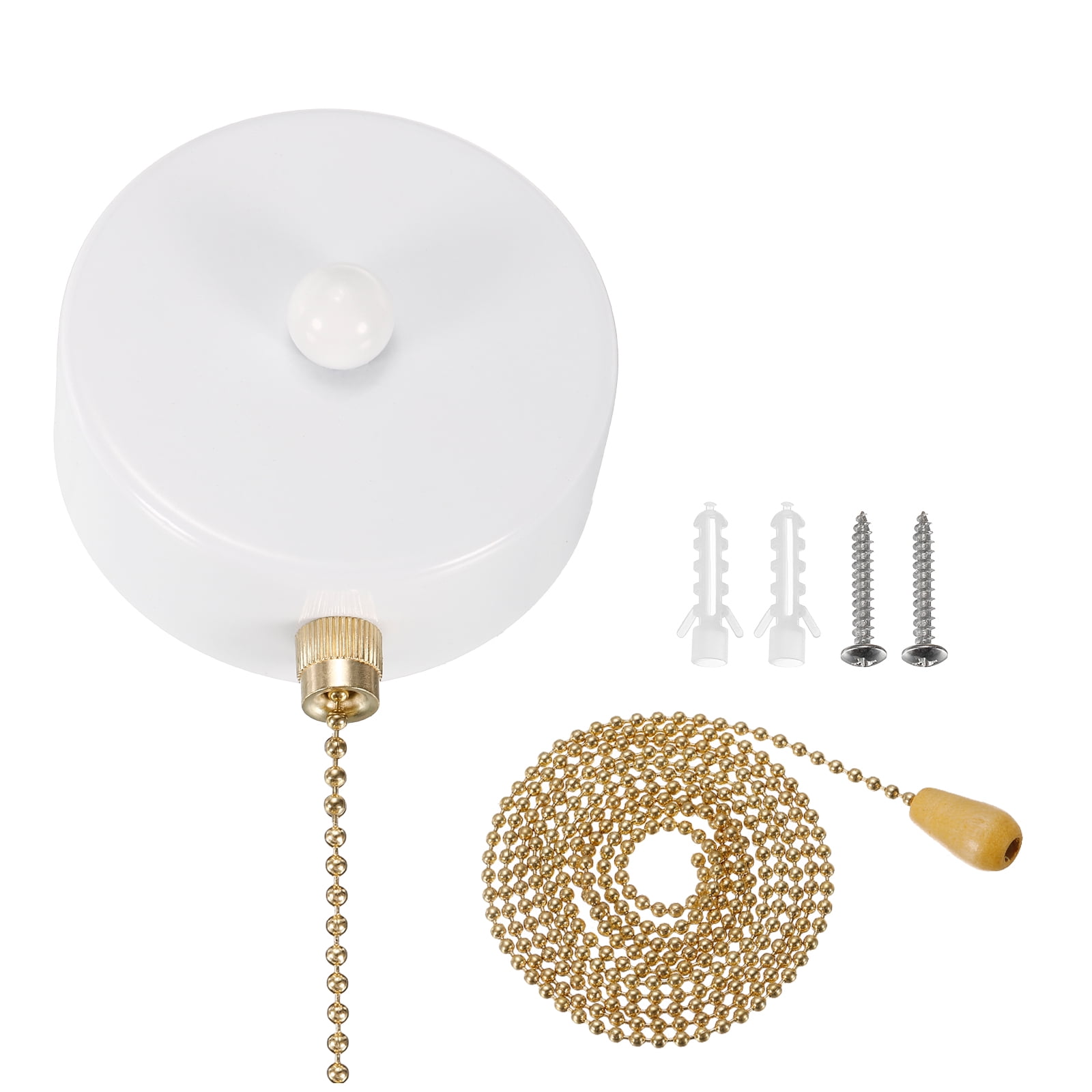 Uxcell Pull Chain Switch White AC 125/250V On/Off Ceiling Fan Switch ...