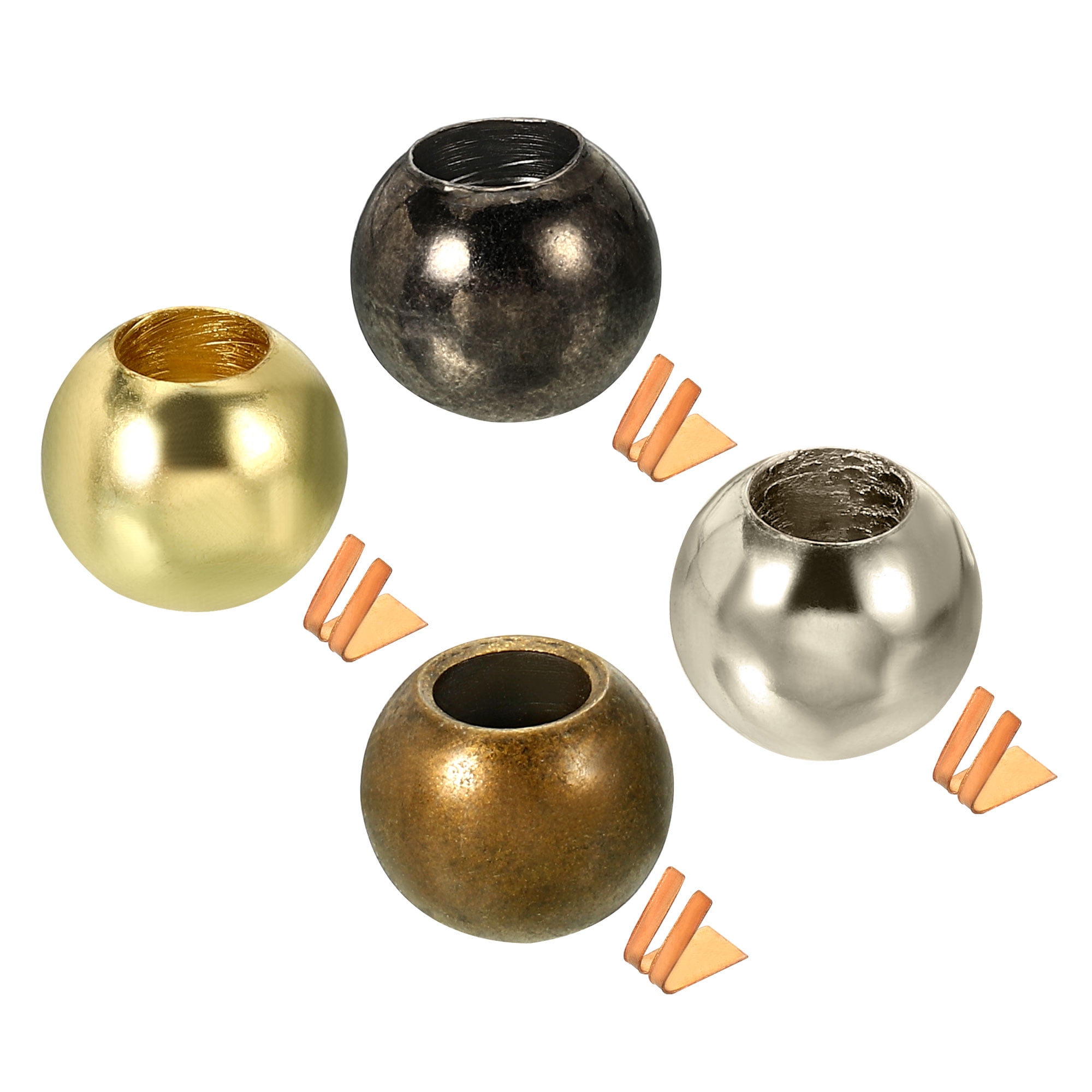 Uxcell Pull Cord End Cord Metal Bead Lamp Zipper Round Ball Pull End 4 ...