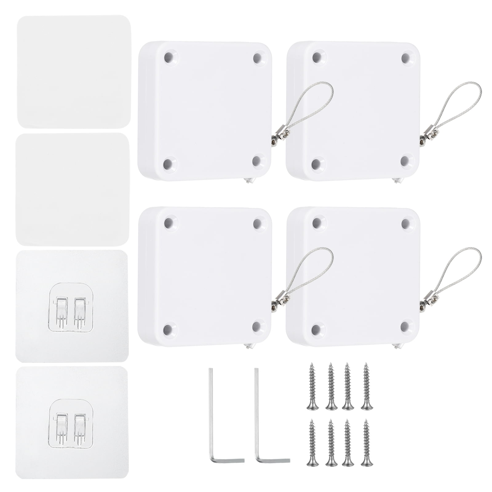 5 ft Retractable Remote Control Tether, 2 Pack Lock with Double Sided ...