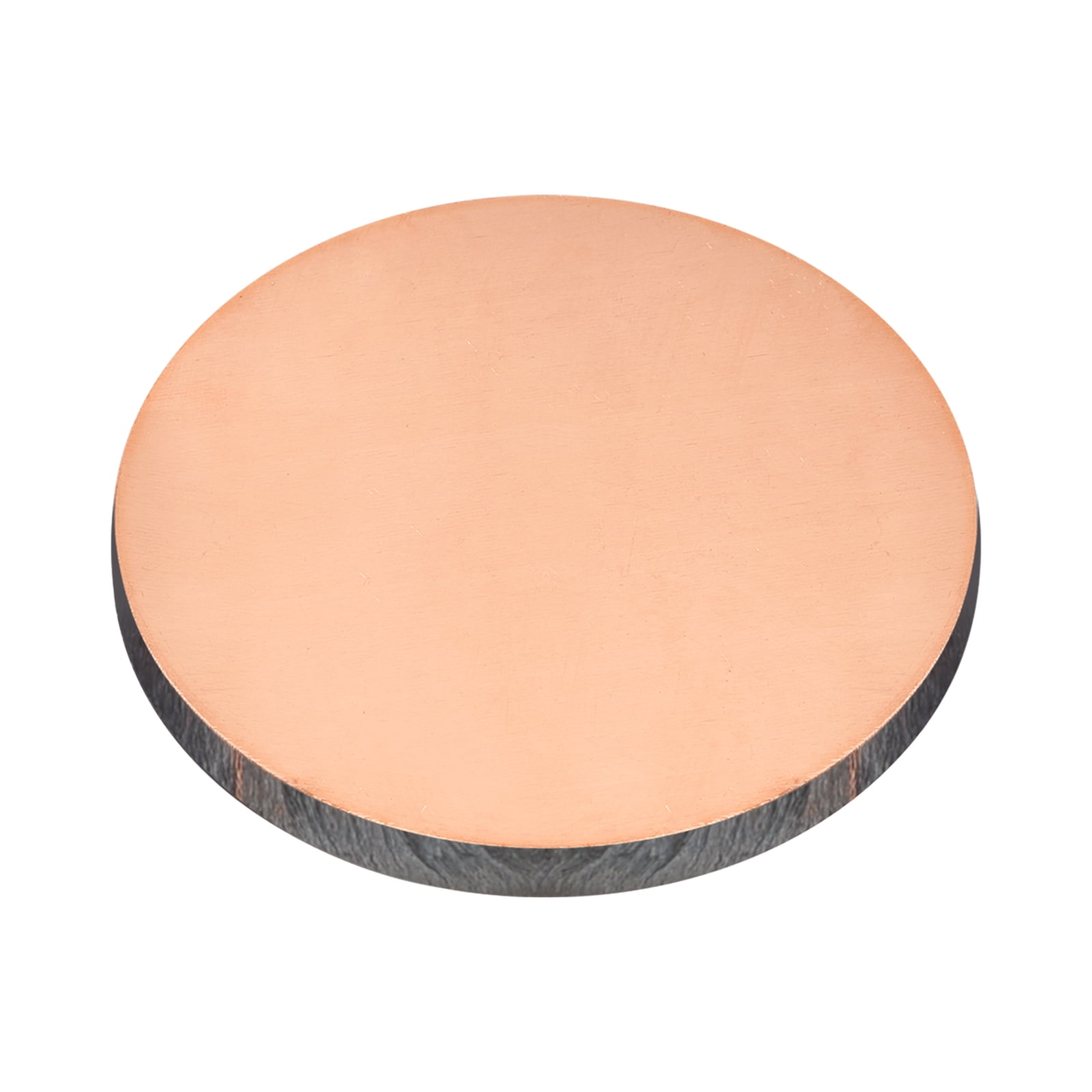 Uxcell Pure Copper Sheet, 2" x 0.2" 4 Gauge T2 Copper Metal Round Plate ...