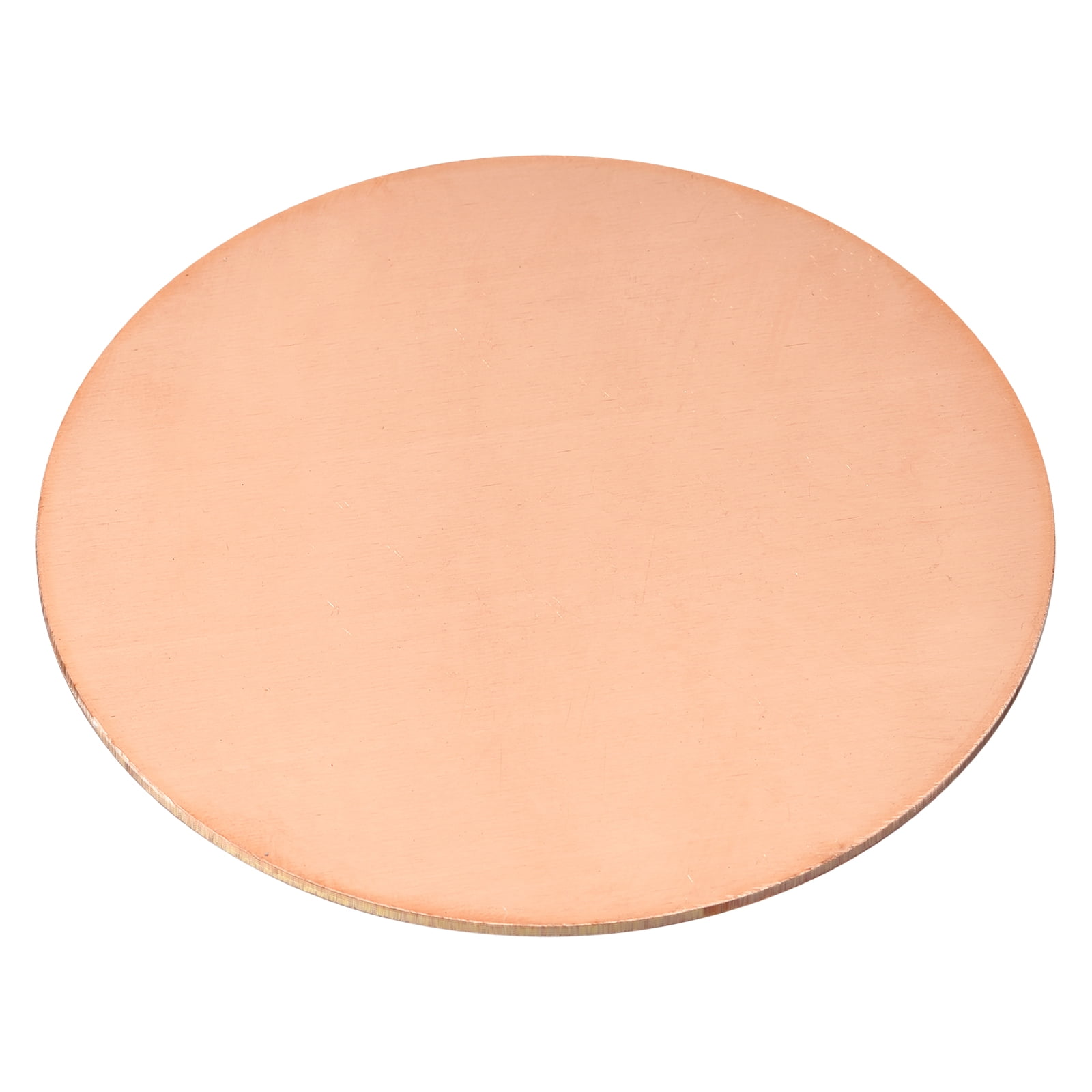 Uxcell Pure Copper Sheet, 4" x 0.08" 12 Gauge T2 Copper Metal Round ...