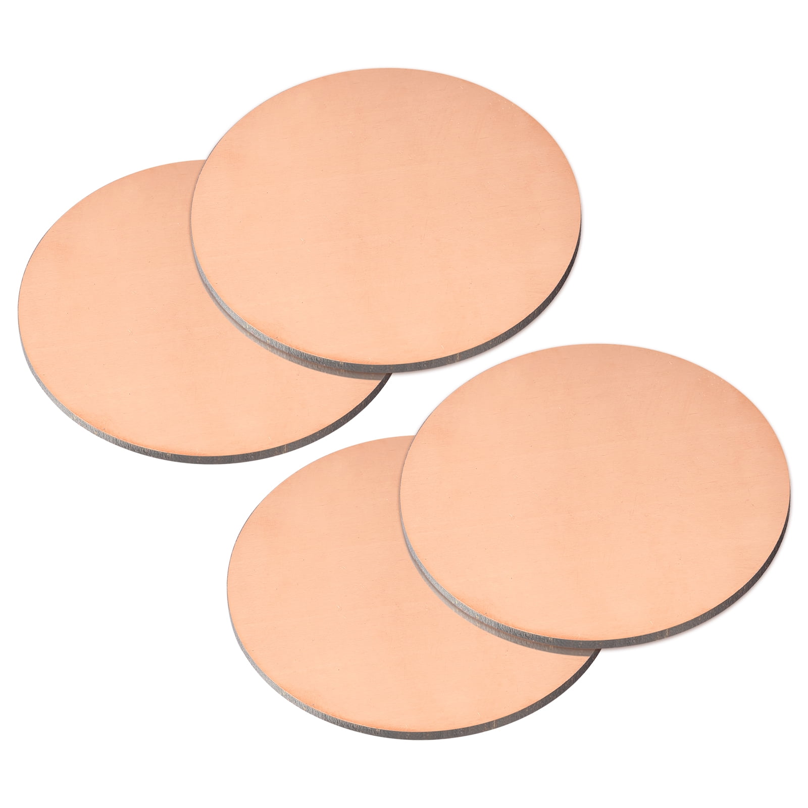Uxcell Pure Copper Sheet, 4Pack 1 3/16" x 0.08" 12 Gauge T2 Copper ...