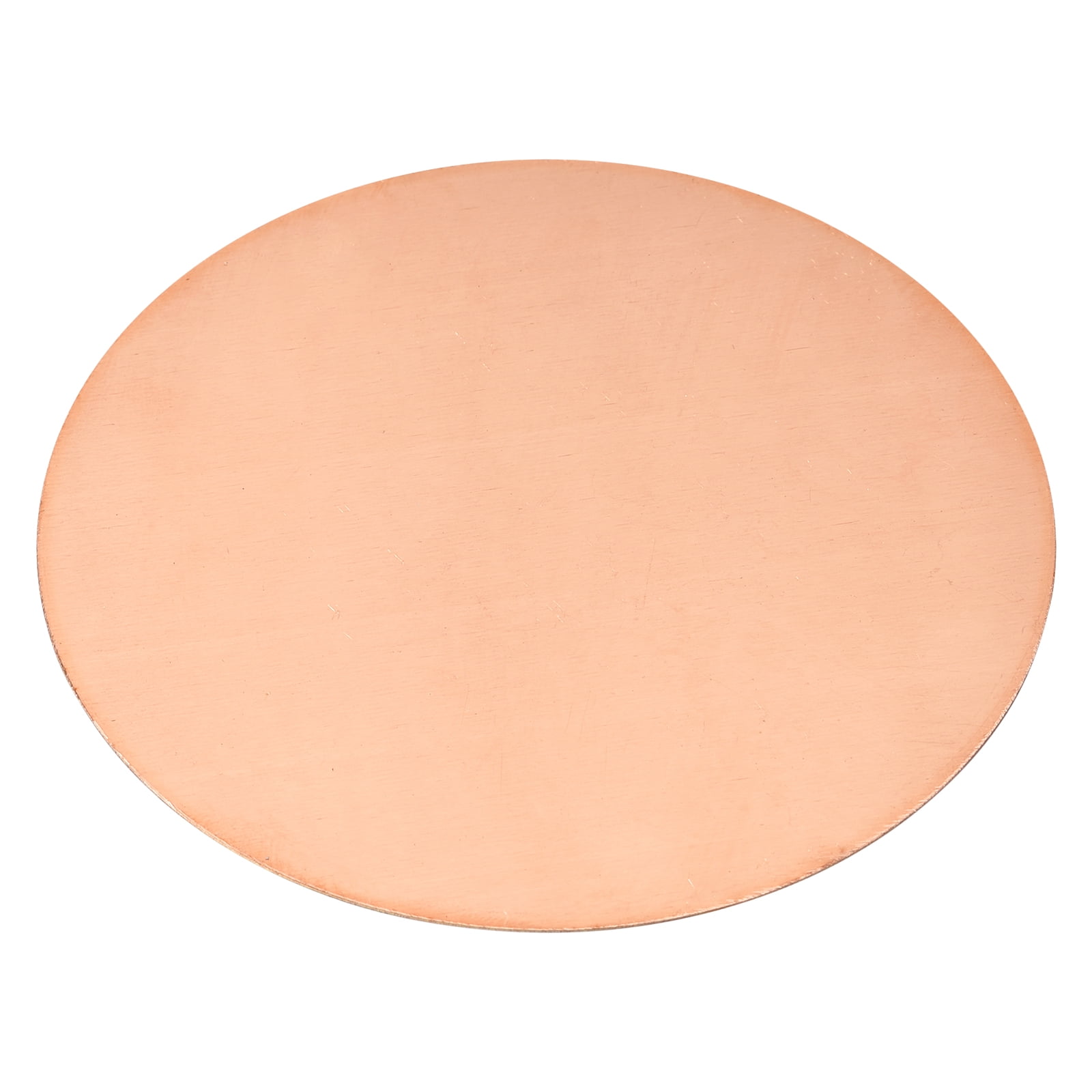 Uxcell Pure Copper Sheet, 5 1/2" x 0.04" 18 Gauge T2 Copper Metal Round ...