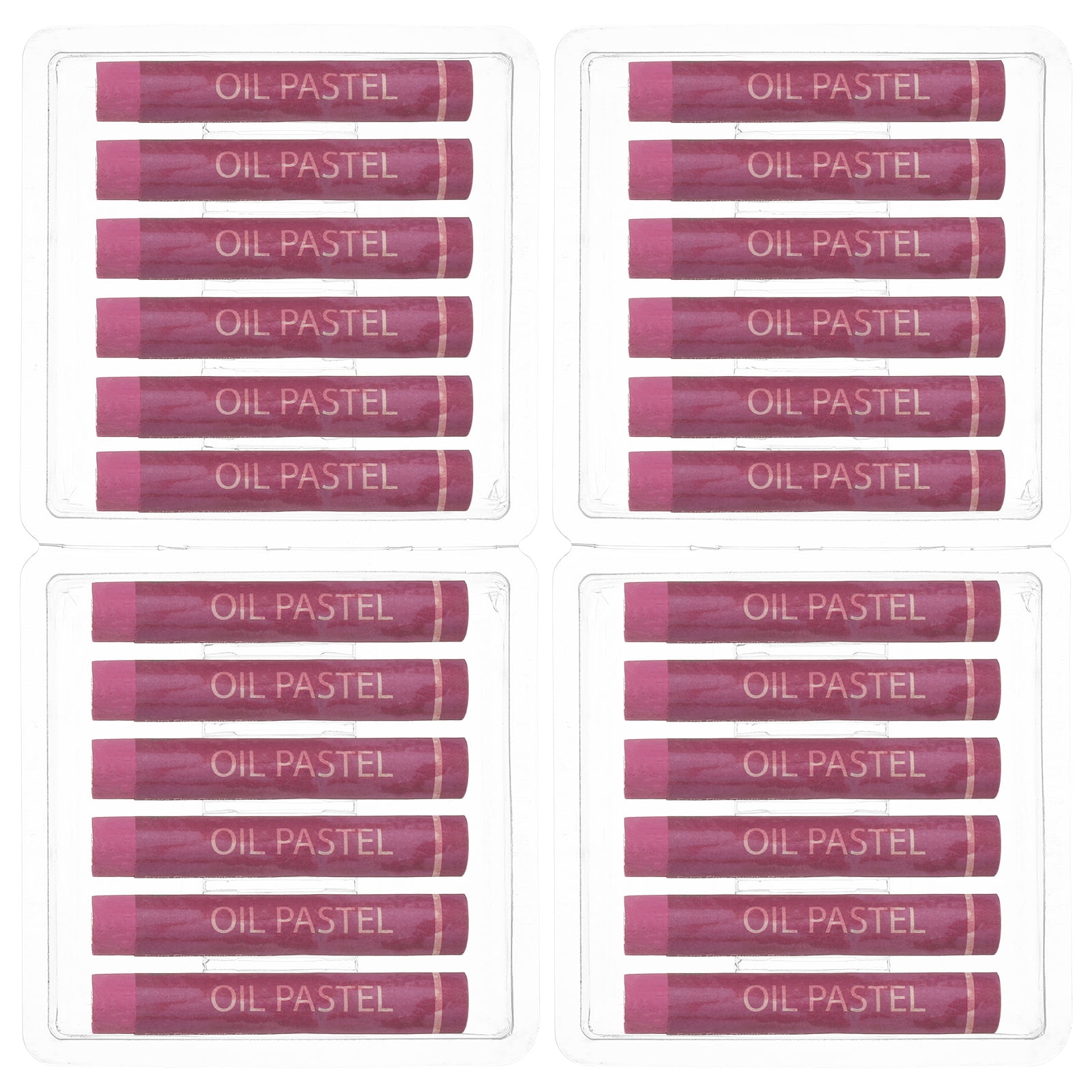 Uxcell Purple Red Oil Pastels, 24Pcs Soft Oil Crayons Creamy Pastels ...