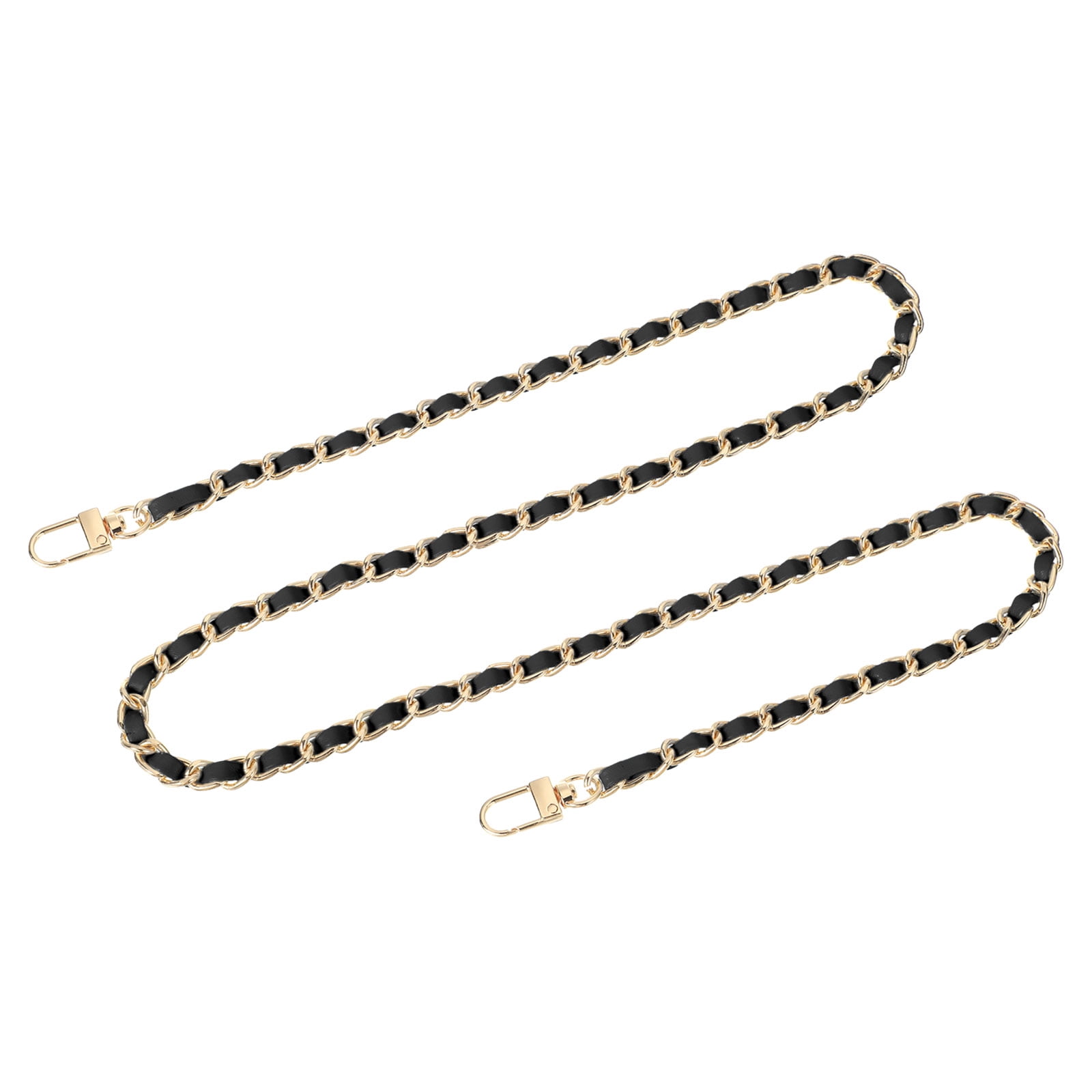 Uxcell Purse Chain Strap with Buckles for Shoulder and Cross Body Black ...