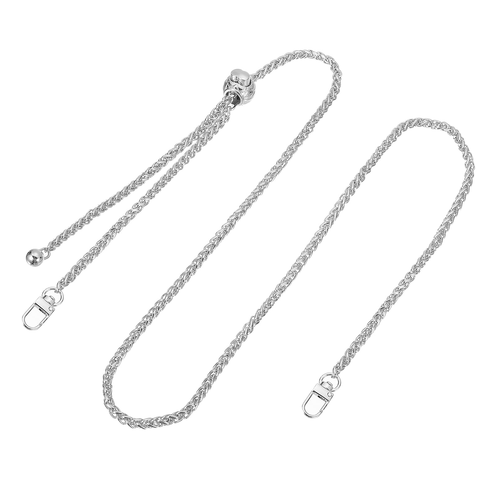 Uxcell Purse Chain Strap, 50 Inch Adjustable Chains Strap Silver for ...