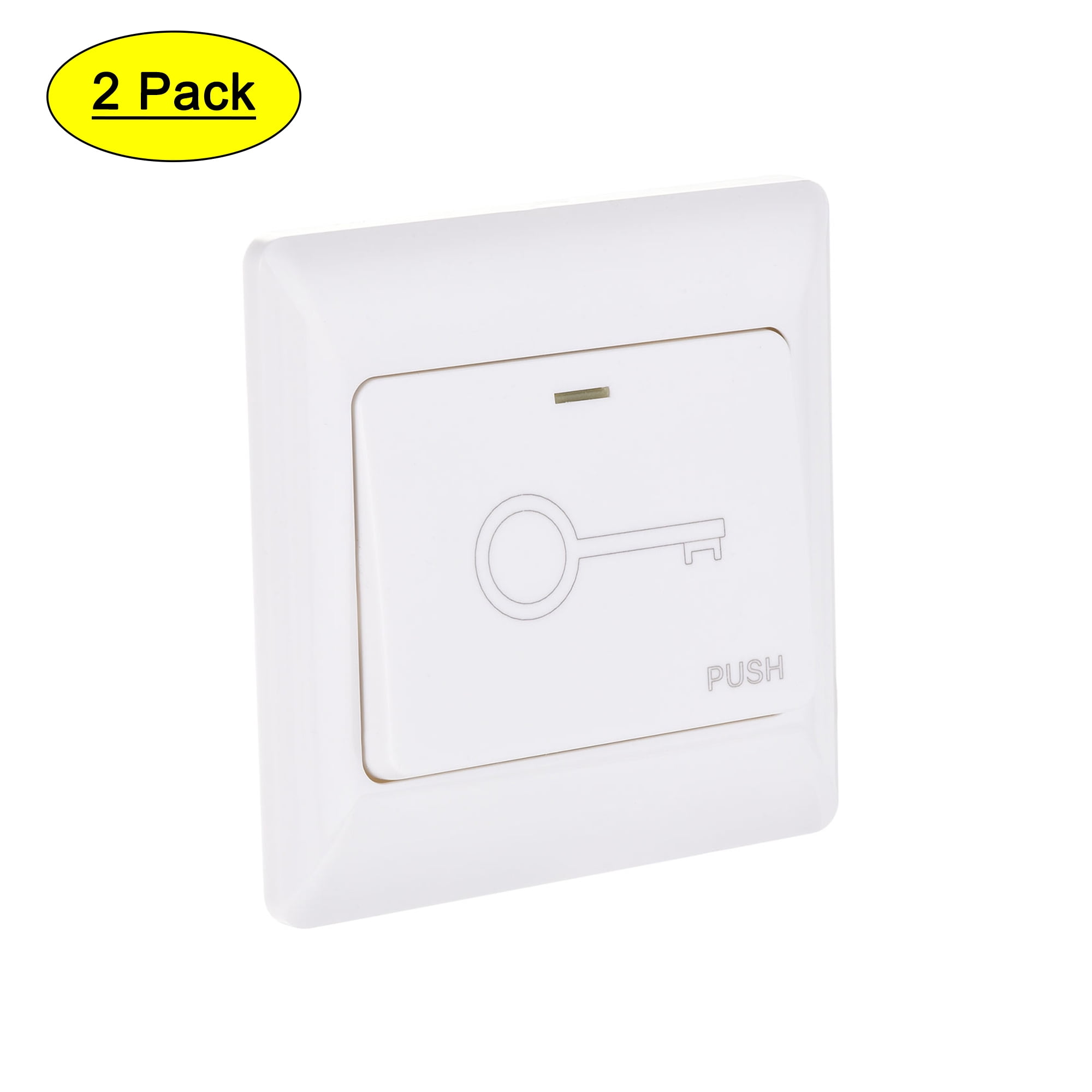 Uxcell Push Button Release Switch Door Access Control System PC Panel 86mm x 86mm DC 12V 1A ...