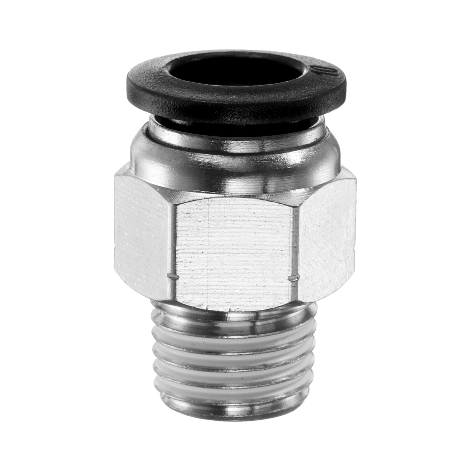 Uxcell Push to Connect Fitting 10mm Tube OD x 1/4" NPT Thread Male Straight Quick Connector ...