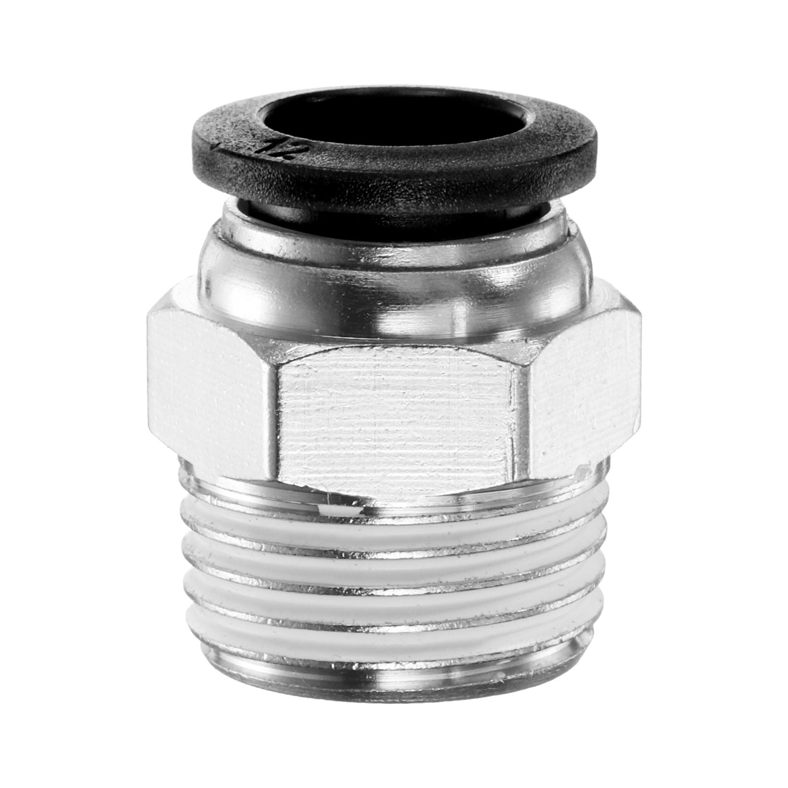 Uxcell Push to Connect Fitting 12mm Tube OD x 1/2" NPT Thread Male ...