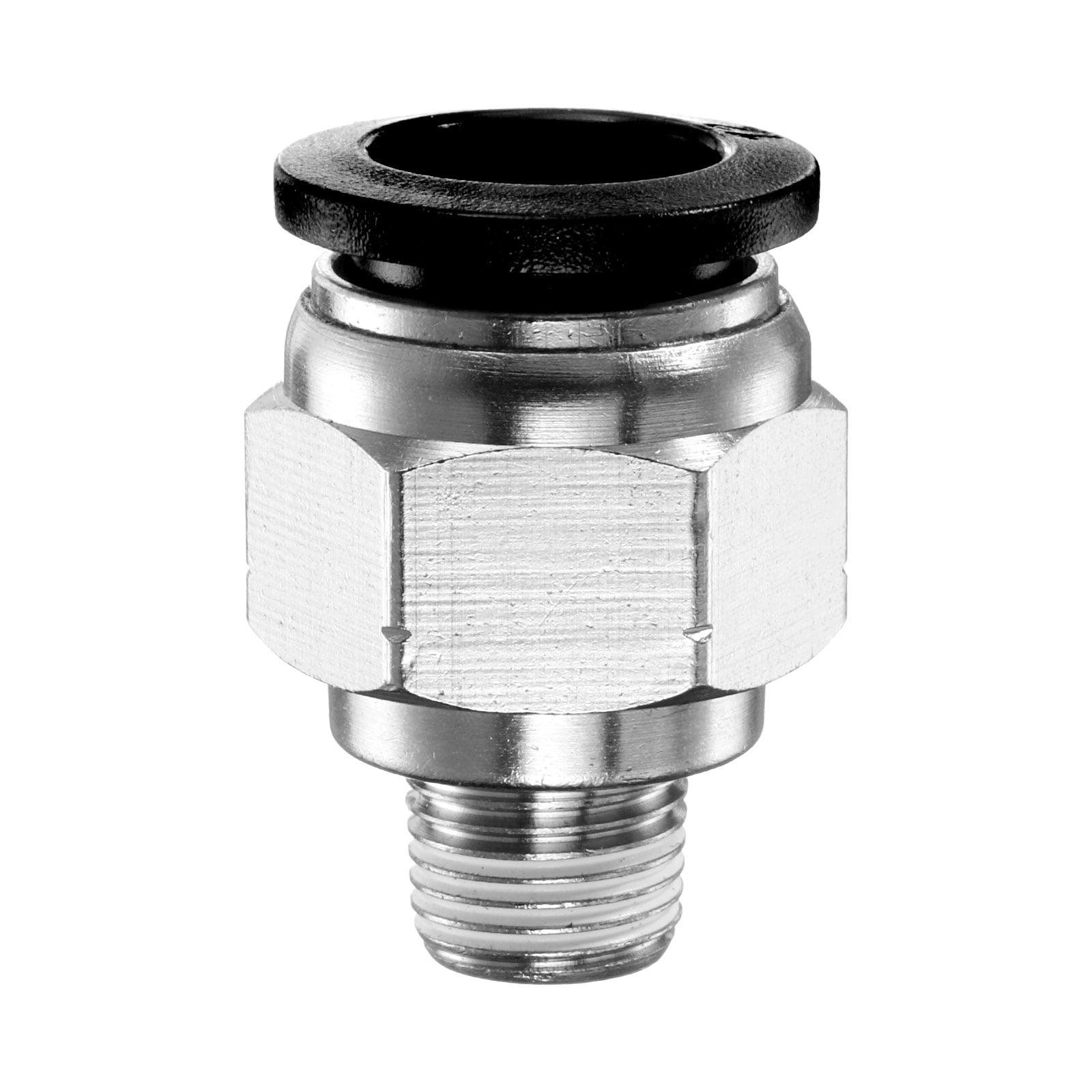 Uxcell Push to Connect Fitting 12mm Tube OD x 1/8" NPT Thread Male ...