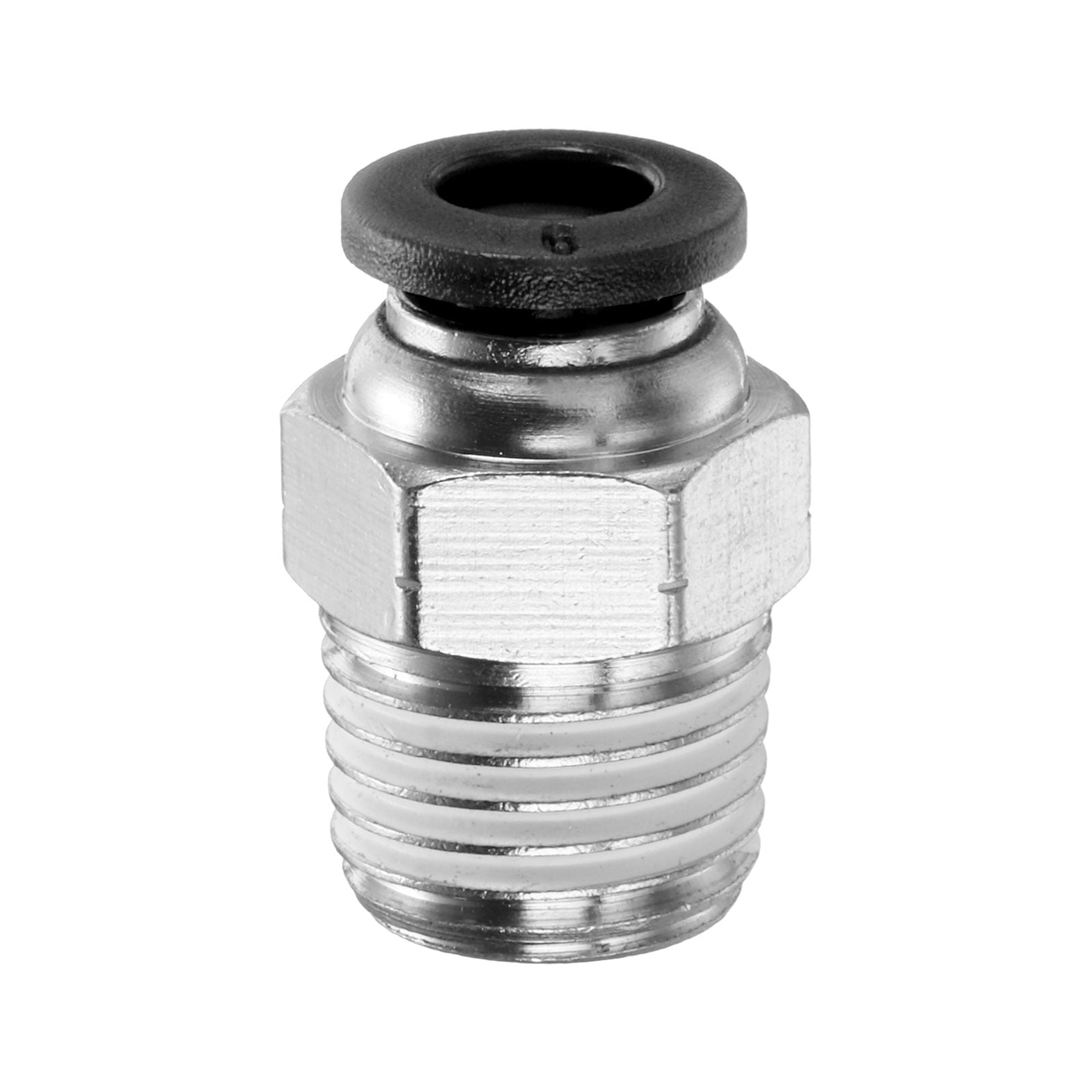 Uxcell Push to Connect Fitting 6mm Tube OD x 1/4" NPT Thread Male Straight Quick Connector ...