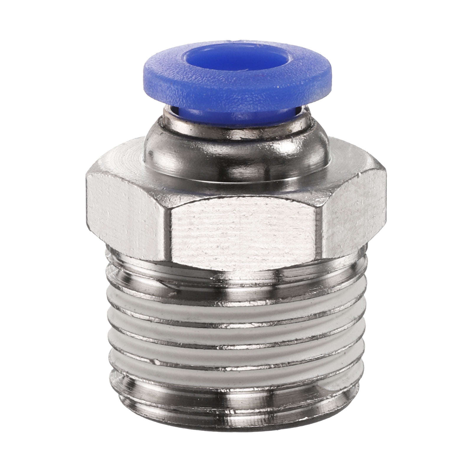 Uxcell Push to Connect Fitting 6mm Tube OD x 3/8" NPT Thread Male Straight Quick Connector ...