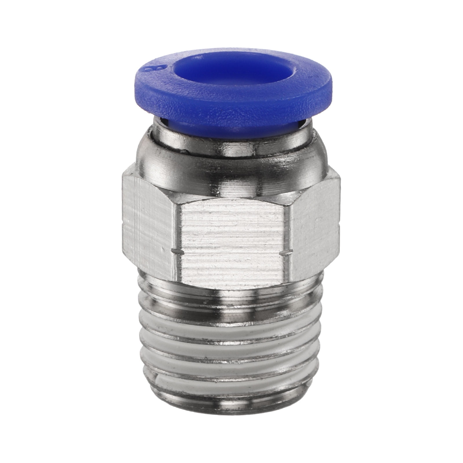 Uxcell Push to Connect Fitting 8mm Tube OD x 1/4" NPT Thread Male Straight Quick Connector ...