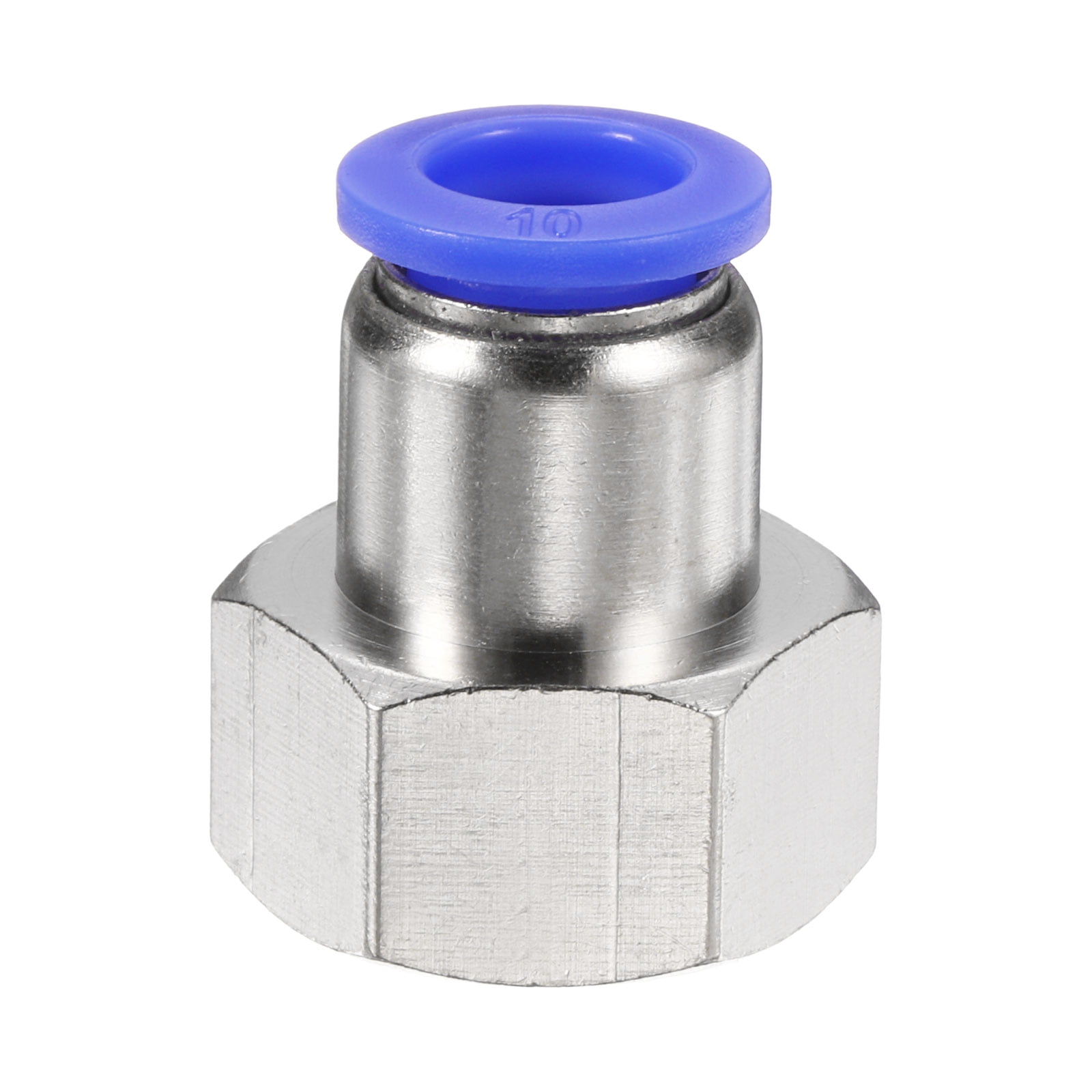 Uxcell Push to Connect Fittings 10mm Tube OD x 1/2" NPT Thread Female Straight Pneumatic Tube ...