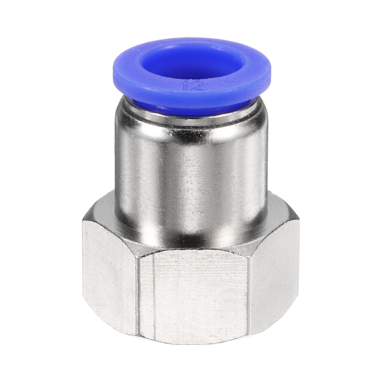 Uxcell Push to Connect Fittings 12mm Tube OD x 1/2" NPT Thread Female Straight Pneumatic Tube ...