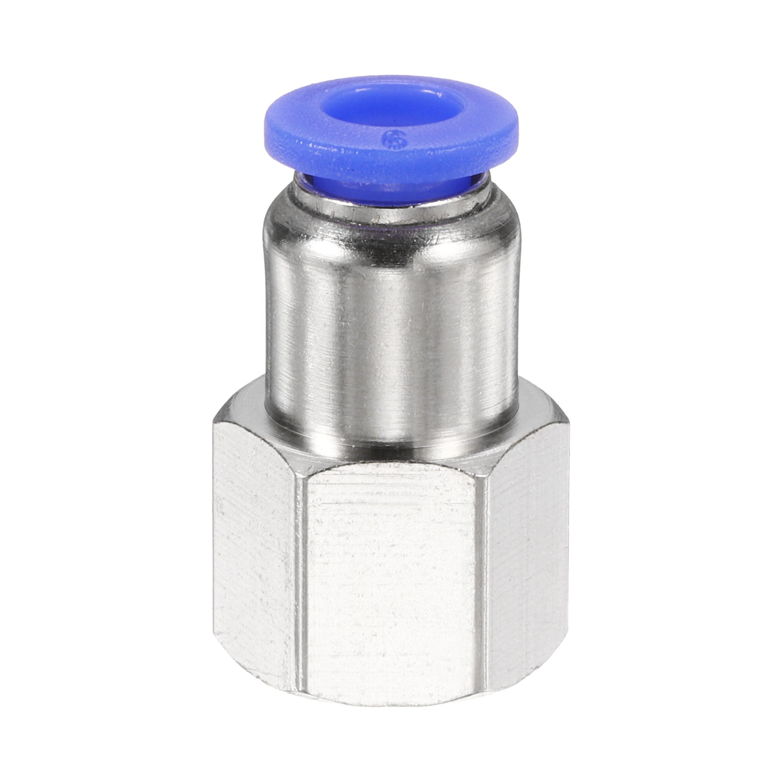 Uxcell Push to Connect Fittings 6mm Tube OD x 1/4" NPT Thread Female Straight Pneumatic Tube ...