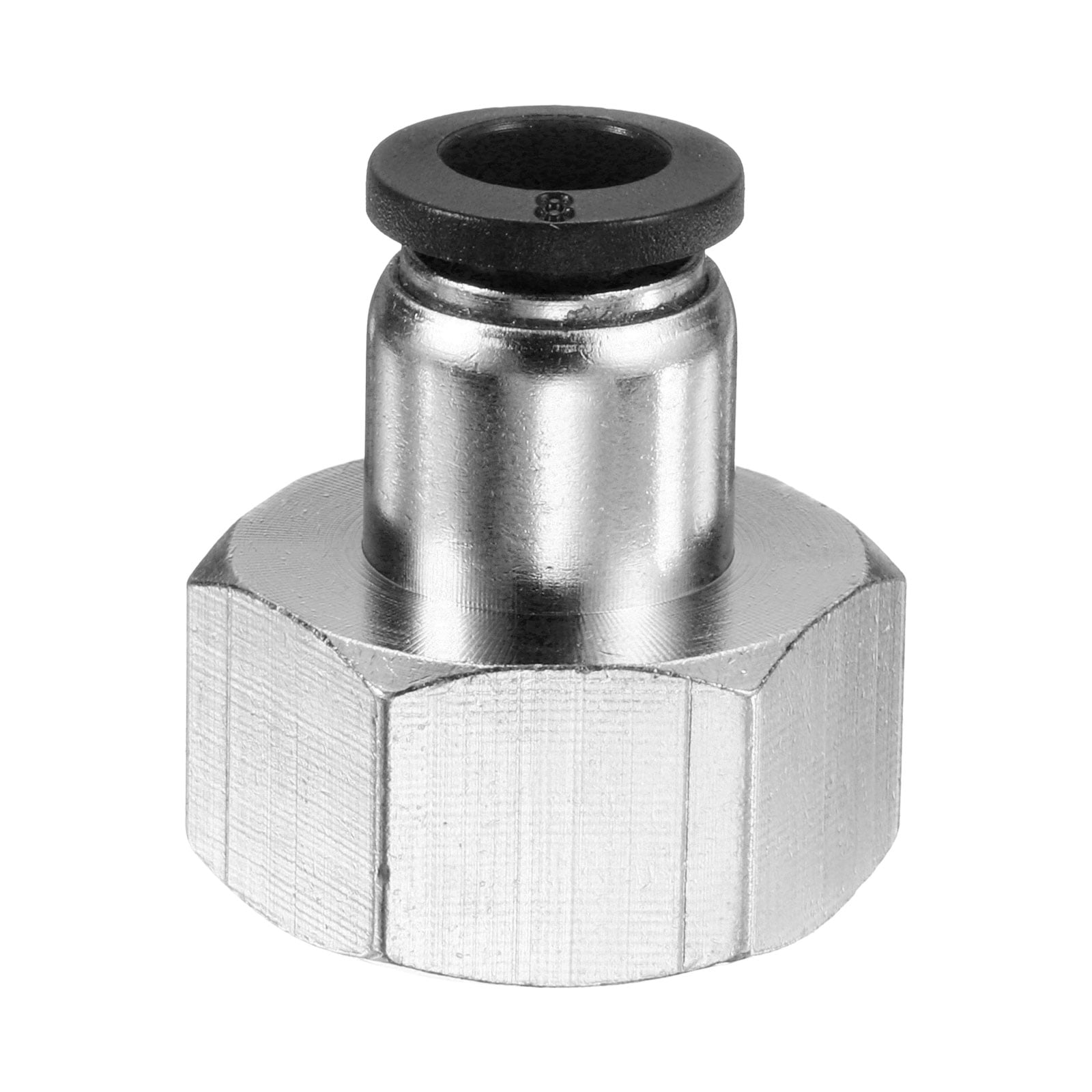 Uxcell Push to Connect Fittings 8mm Tube OD x 1/2" NPT Thread Female Straight Pneumatic Tube ...