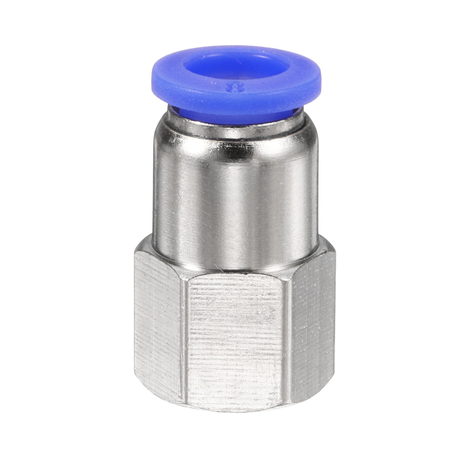 Uxcell Push to Connect Fittings 8mm Tube OD x 1/4" NPT Thread Female Straight Pneumatic Tube ...