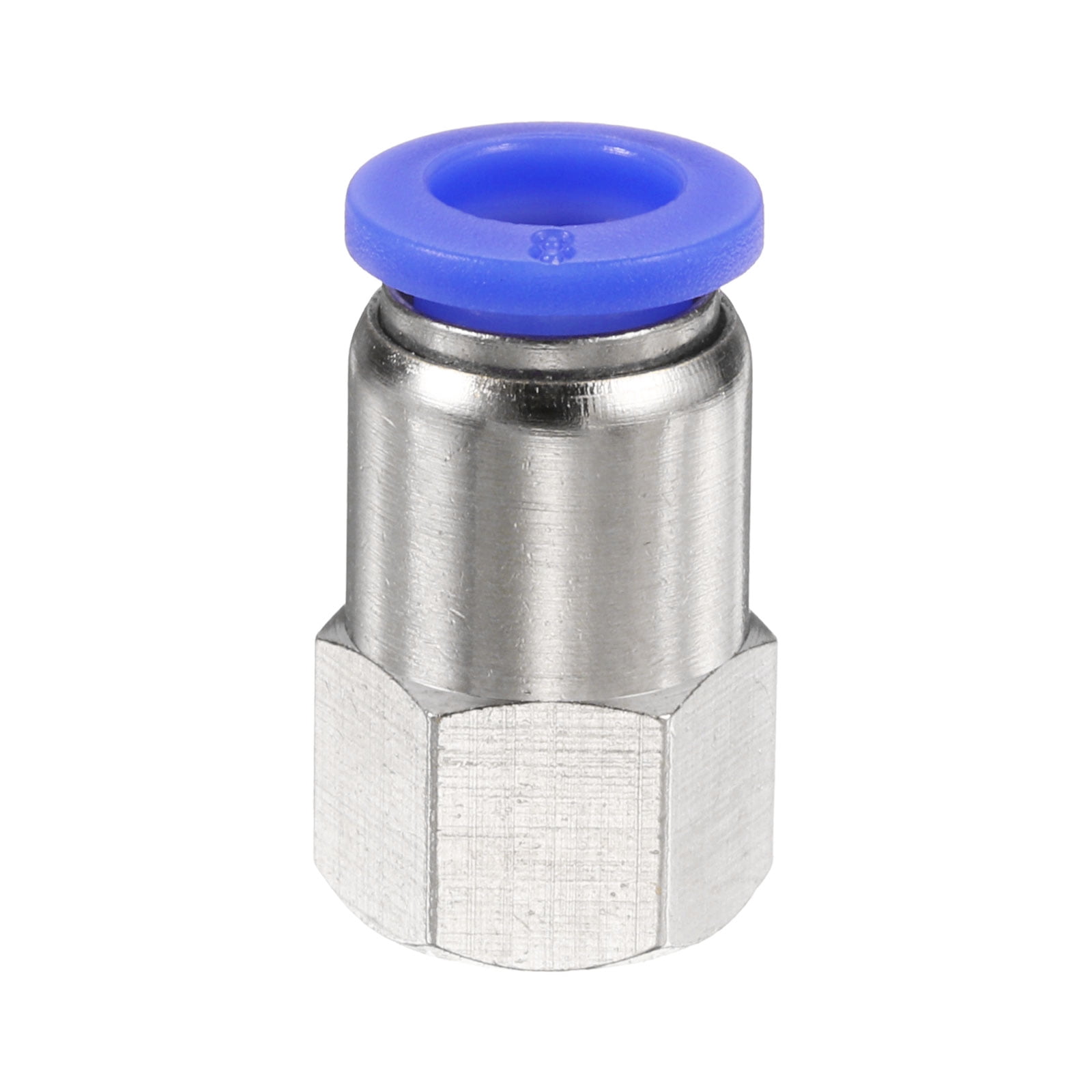 Uxcell Push to Connect Fittings 8mm Tube OD x 1/8" NPT Thread Female Straight Pneumatic Tube ...