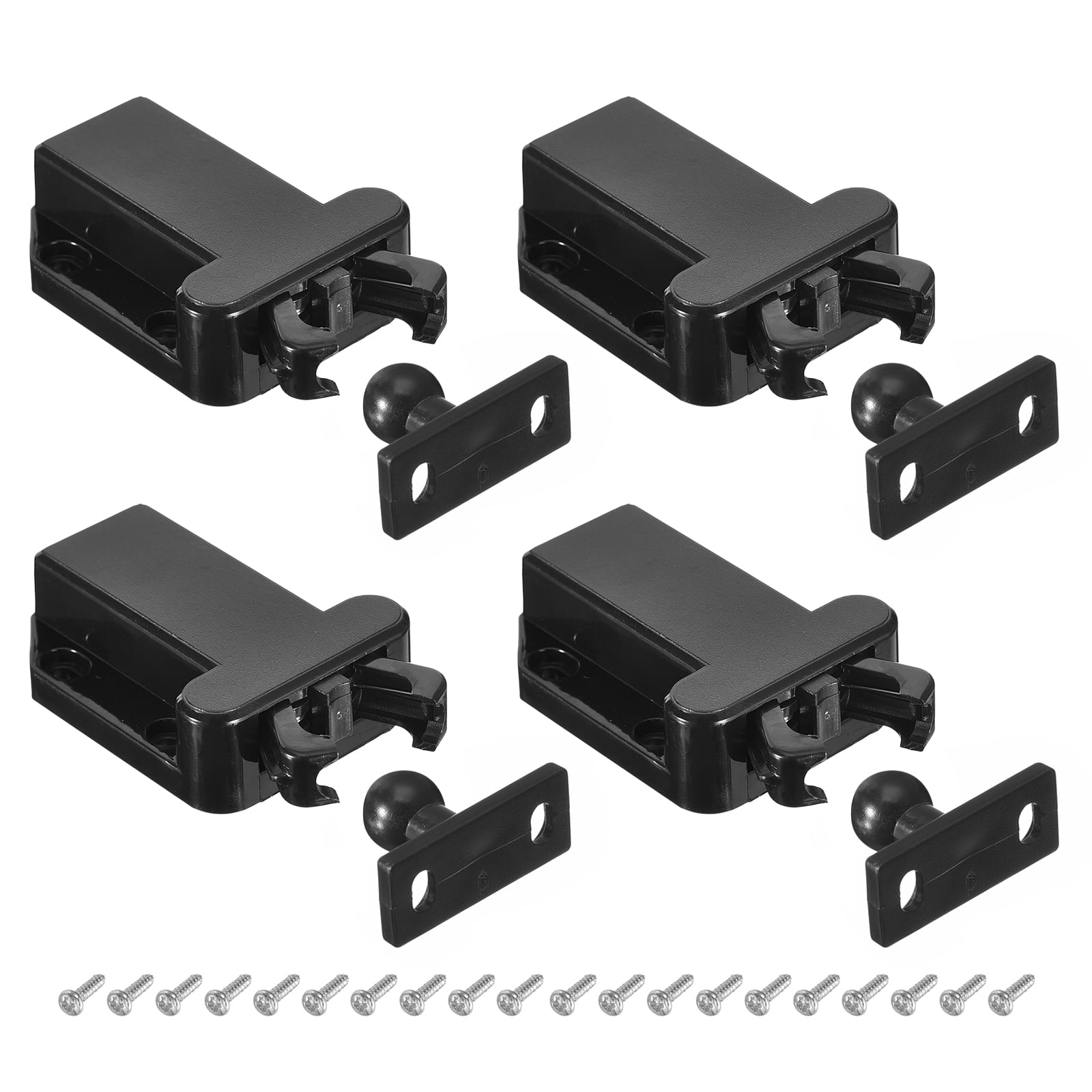 Uxcell Push Latch Touch Latch 4Pcs Push to Open Door Latch Rebound Self ...