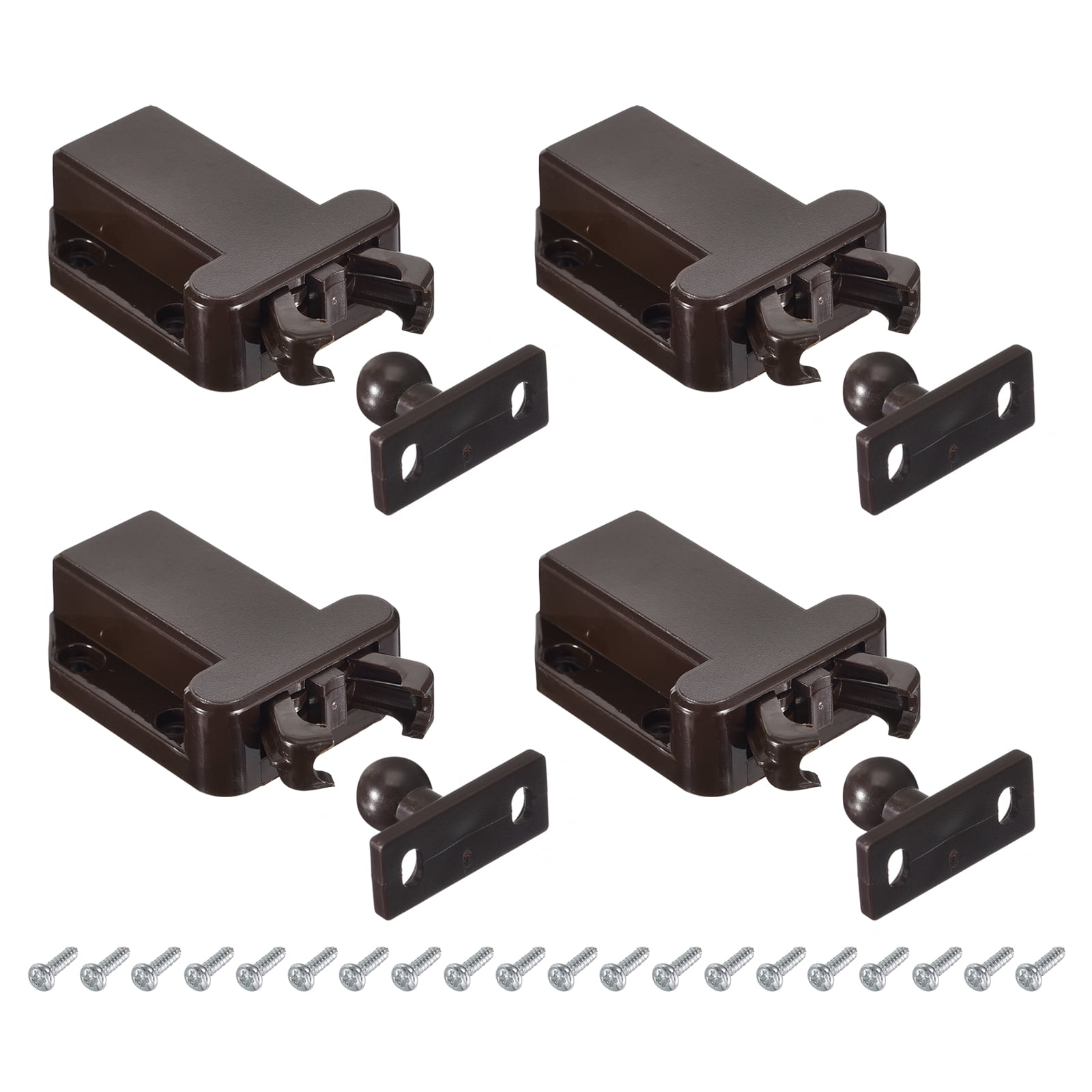 Uxcell Push Latch Touch Latch 4Pcs Push to Open Door Latch Rebound Self ...