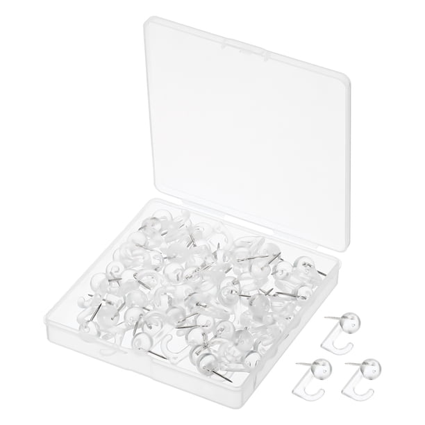 Uxcell Push Pin Hooks Plastic Head Wall Thumb Tack Hanging Nails ...