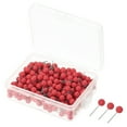 Uxcell Push Pins Plastic Head Thumb Map Tacks Steel Point, Red 300 Pack ...