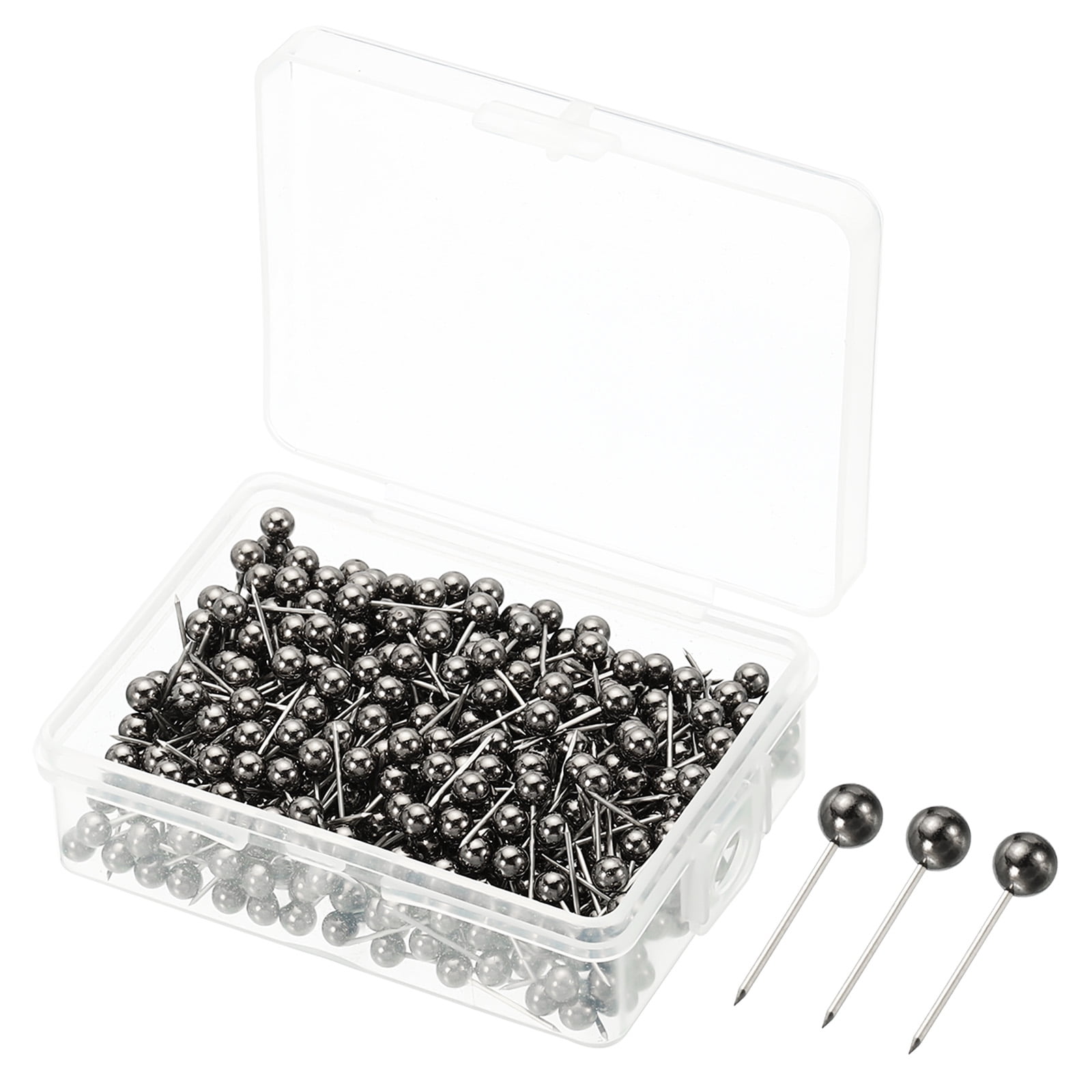 Uxcell Push Pins Round Head Thumb Map Tacks Steel Point, Black Gold 500 Pack - Walmart.com
