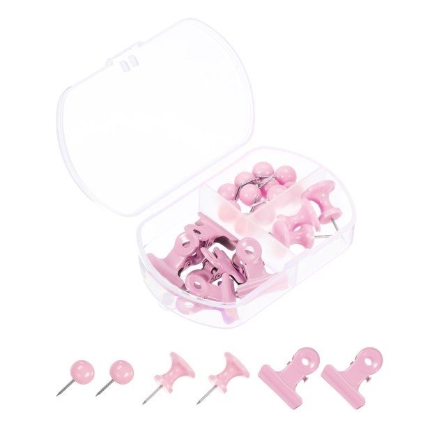 Uxcell Push Pins Set, Thumb Tacks Bull Clips No Scratches Office ...