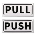 Uxcell Push Pull Door Sign 2"x5" Adhesive Horizontal Pull Push Sticker ...